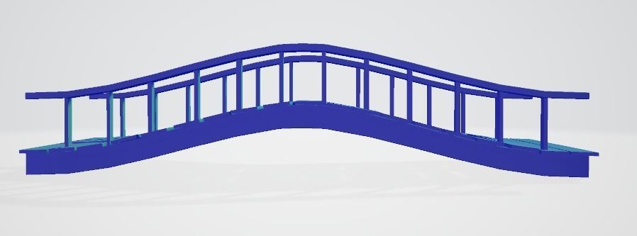 low poly brige free 3D model 3D printable | CGTrader