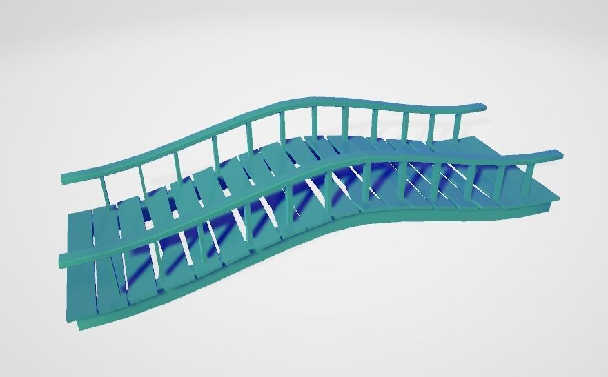 low poly brige free 3D model 3D printable | CGTrader