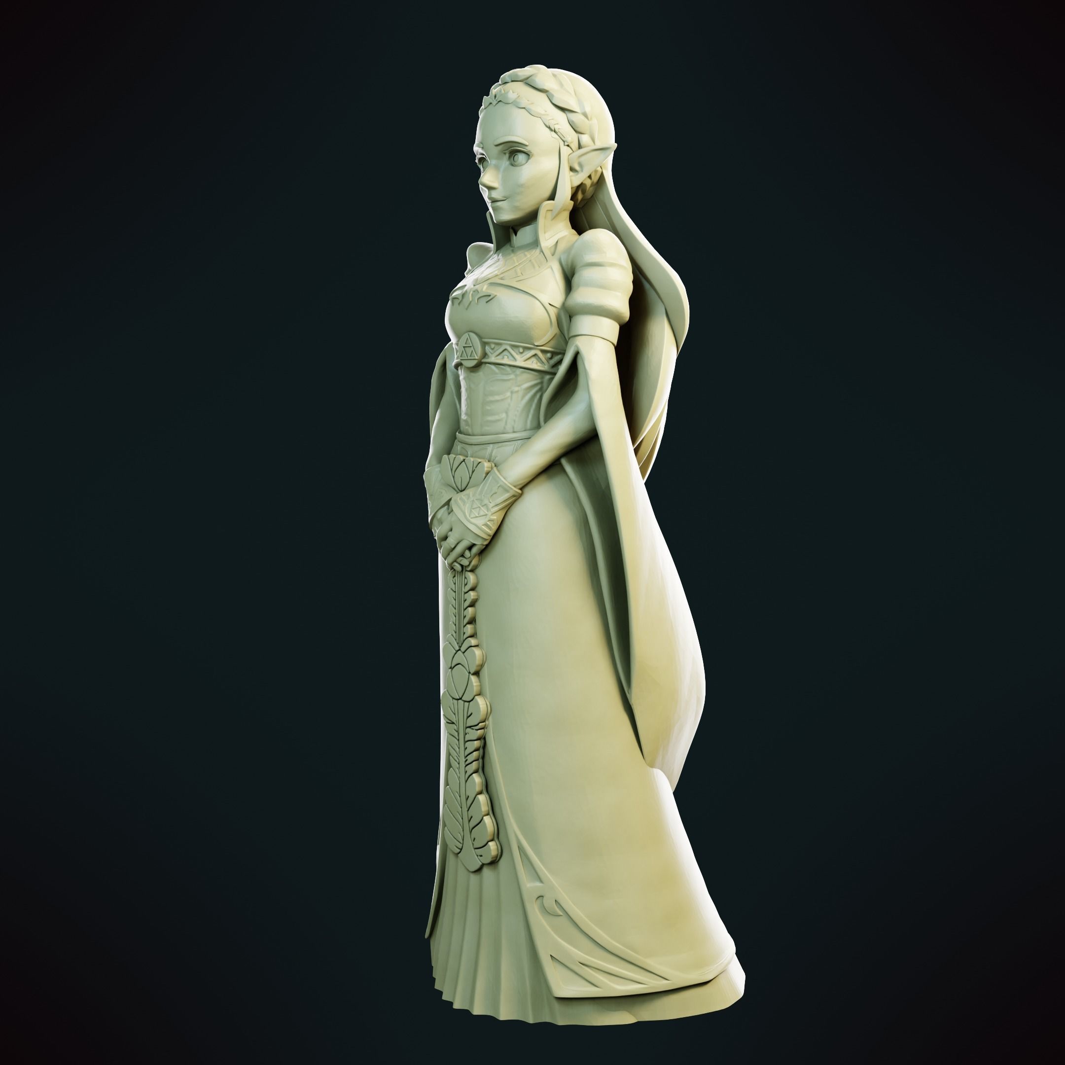 Princess Zelda - Breath of the Wild 3D model 3D printable | CGTrader
