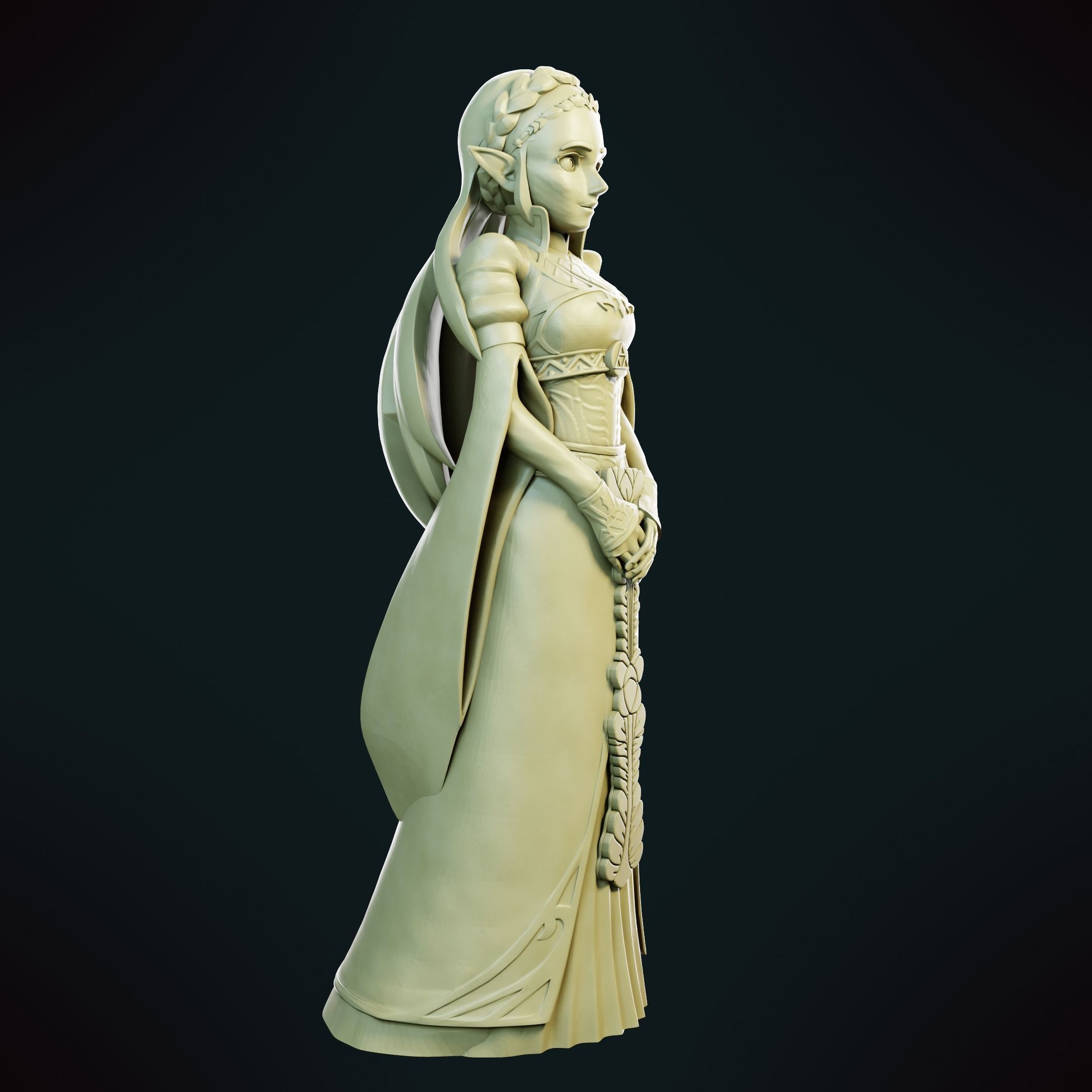 Princess Zelda - Breath of the Wild 3D model 3D printable | CGTrader