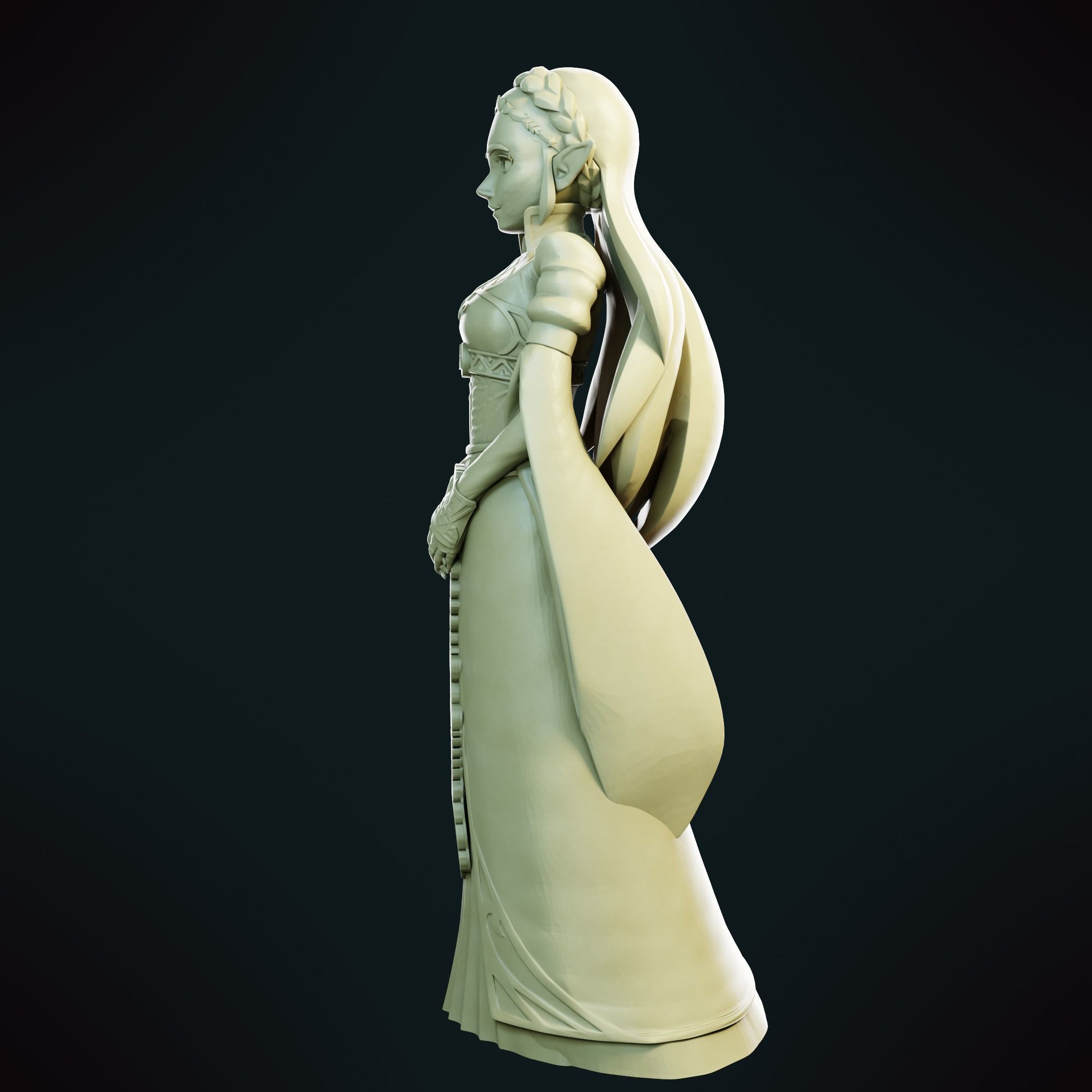 Princess Zelda - Breath of the Wild 3D model 3D printable | CGTrader