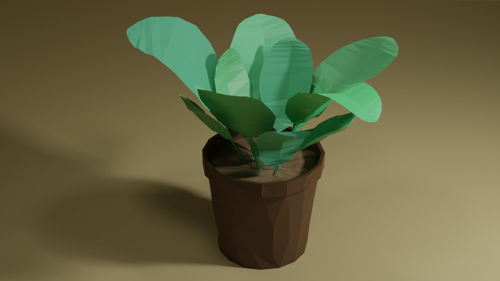 Low Poly Stylized Pot Plants 3D model free VR / AR / low-poly 3D model ...