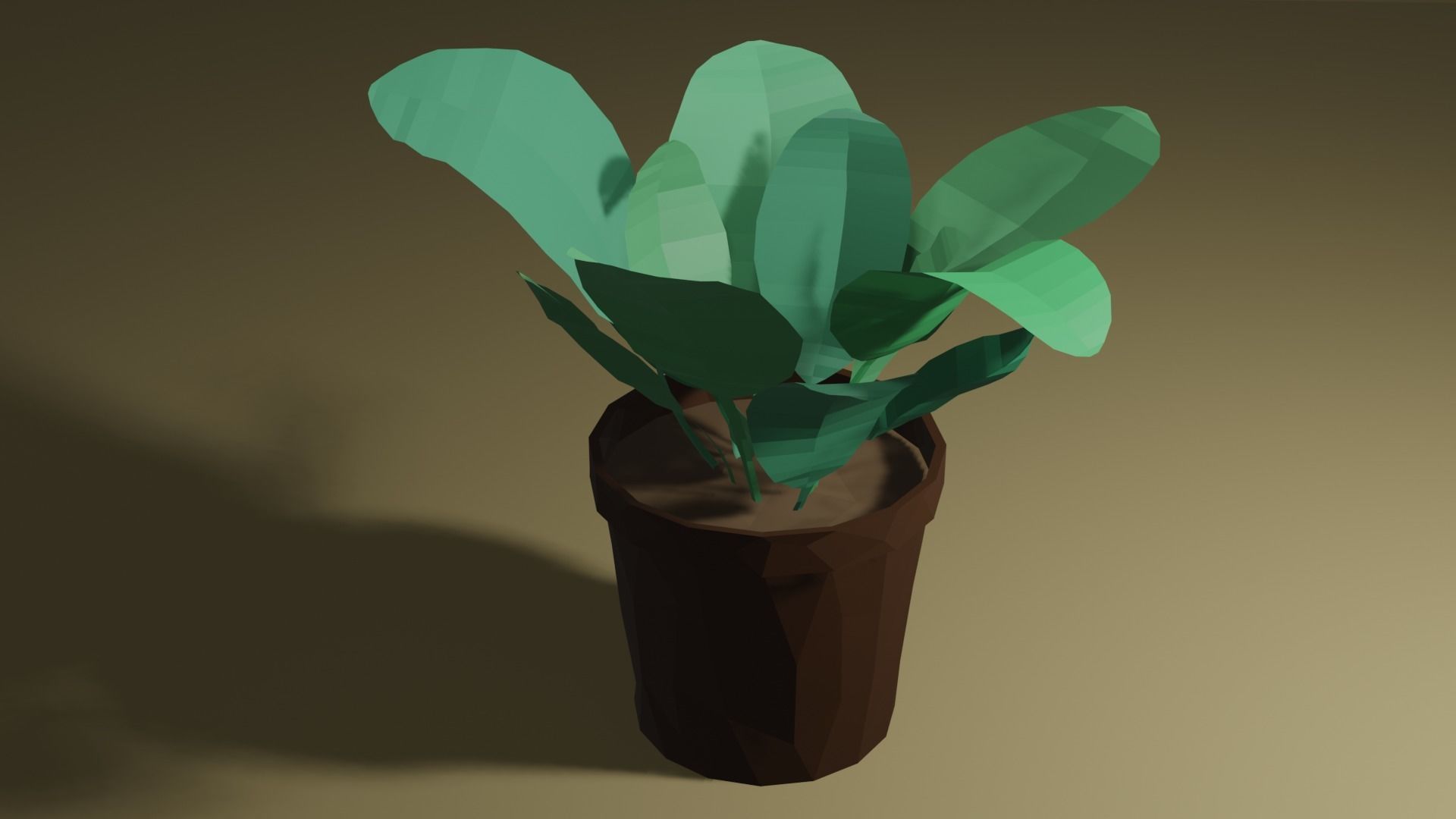 Low Poly Stylized Pot Plants 3D model free VR / AR / low-poly 3D model ...