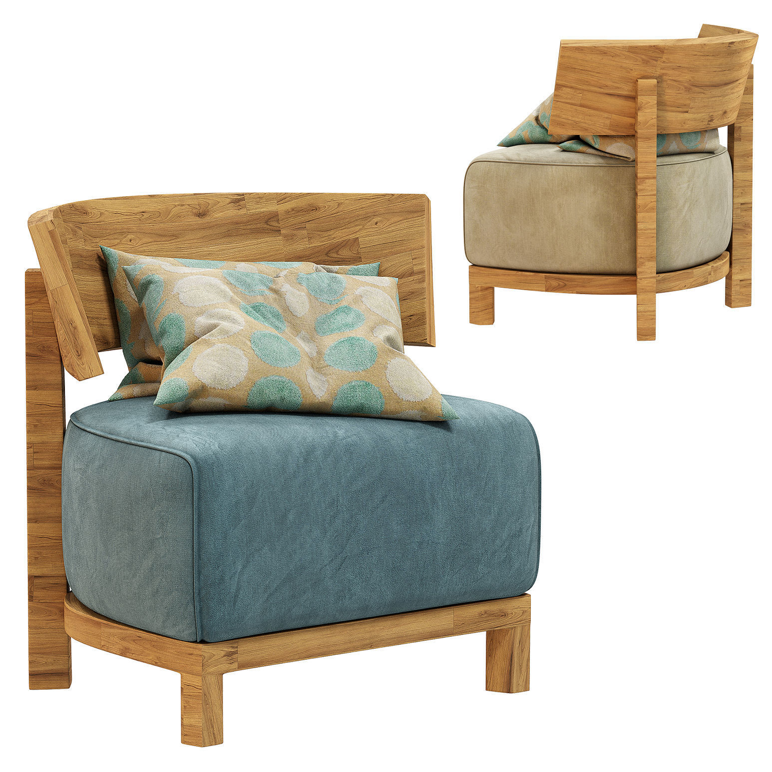 Flexform Thomas Armchair 3D model | CGTrader