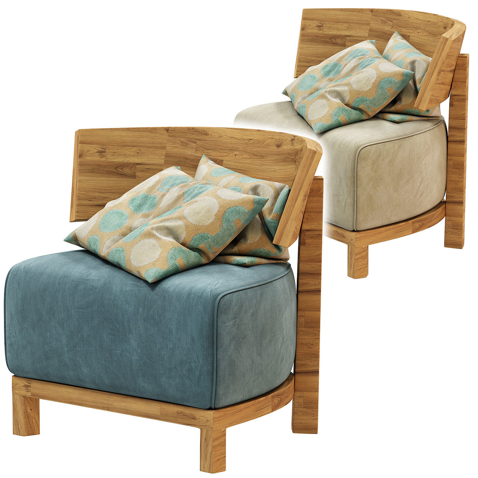 Flexform Thomas Armchair 3D model | CGTrader