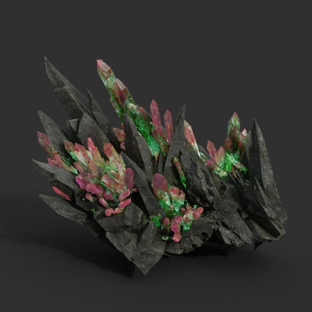 3D model Spiky Mine Rock Mineral 220630 - Ultra HD 16K Textures VR / AR ...
