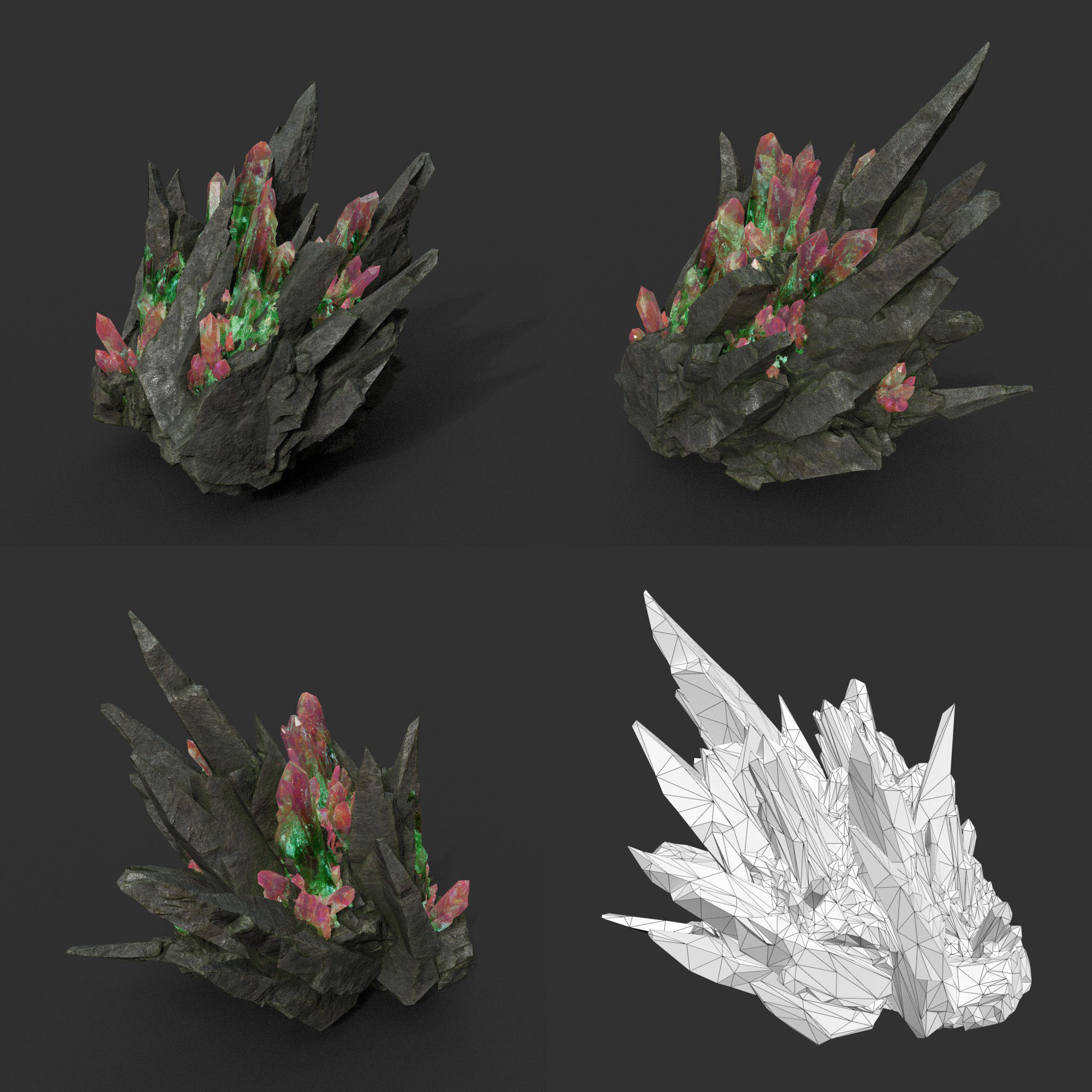 3D model Spiky Mine Rock Mineral 220630 - Ultra HD 16K Textures VR / AR ...