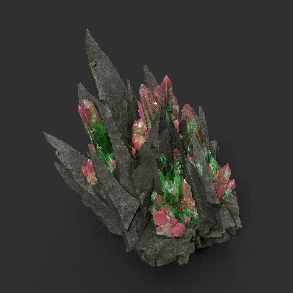 3D model Spiky Mine Rock Mineral 220630 - Ultra HD 16K Textures VR / AR ...