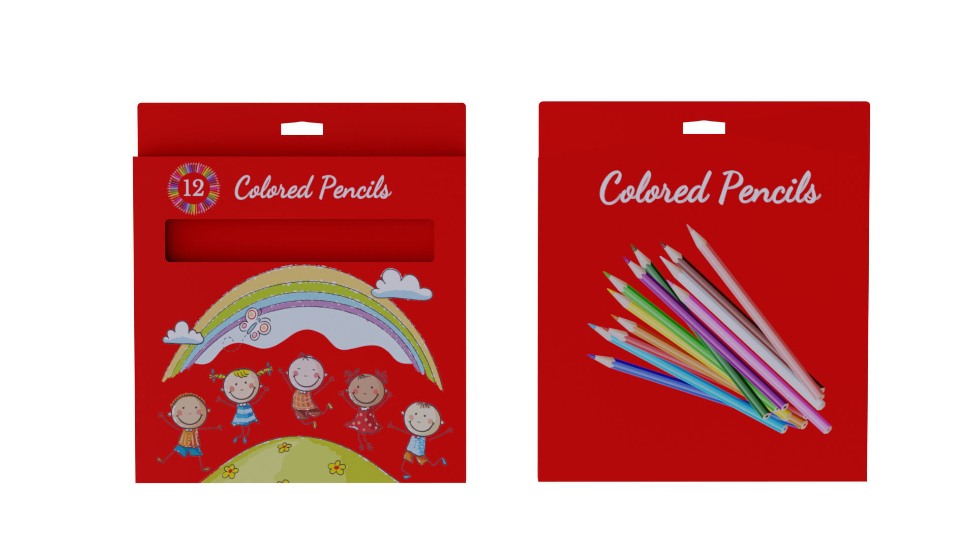 3D model Colored pencils - Box VR / AR / low-poly | CGTrader