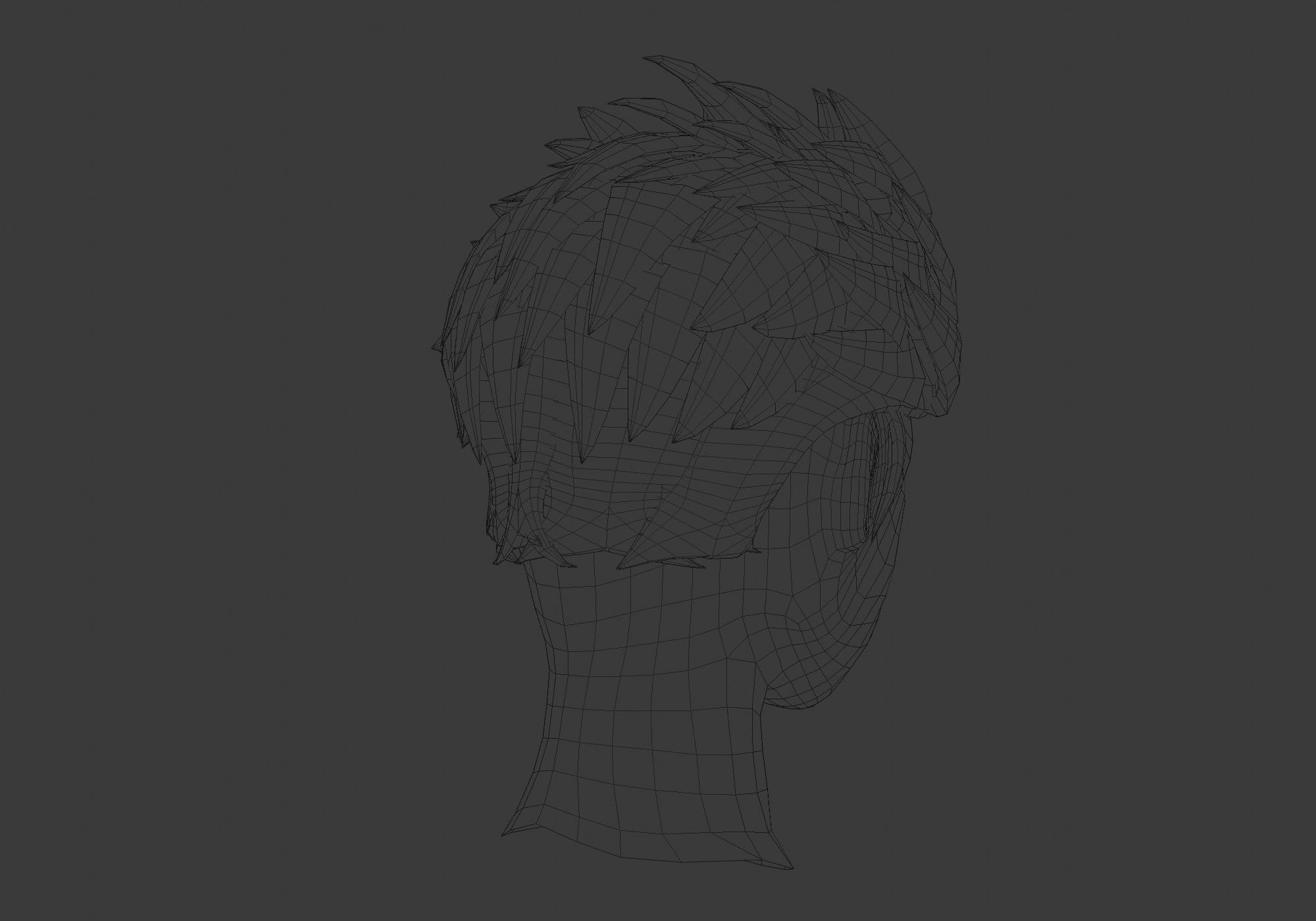 sharp male hairstyle 3D model | CGTrader