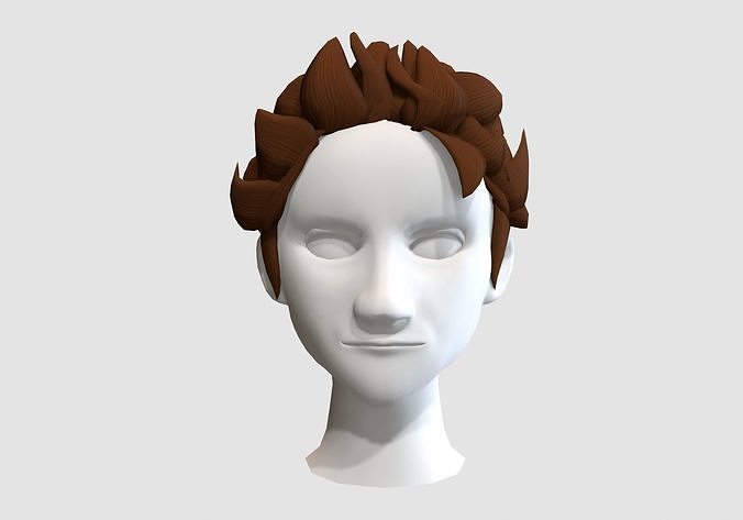 sharp male hairstyle 3D model | CGTrader