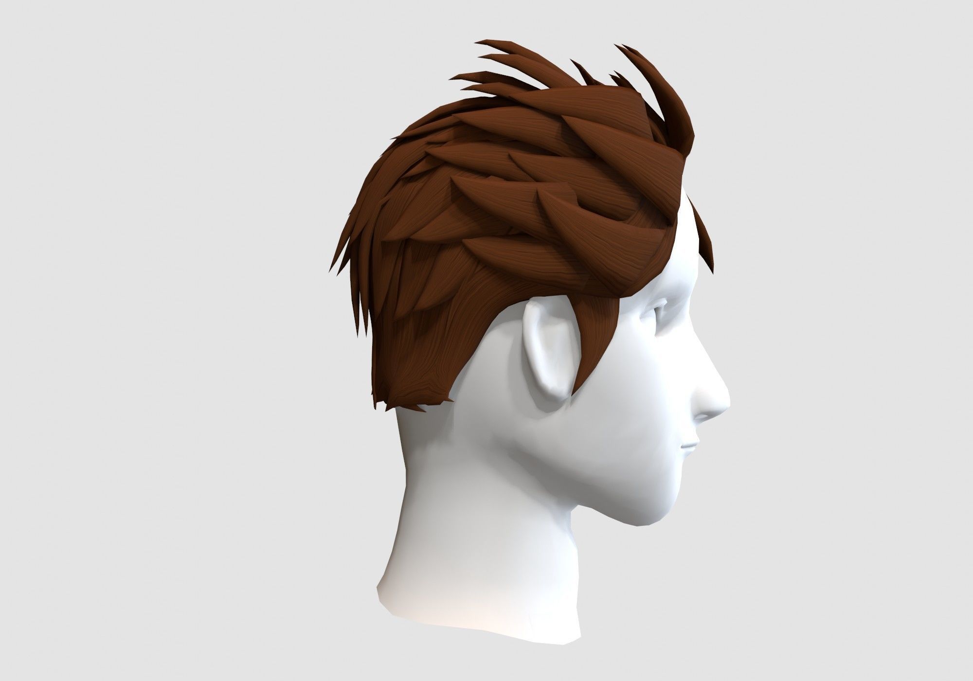 sharp male hairstyle 3D model | CGTrader