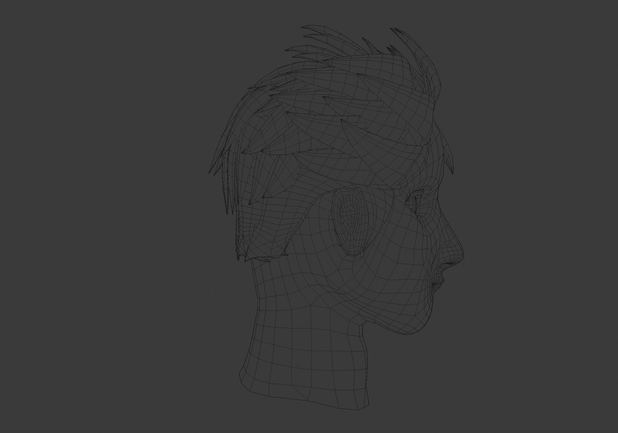 sharp male hairstyle 3D model | CGTrader