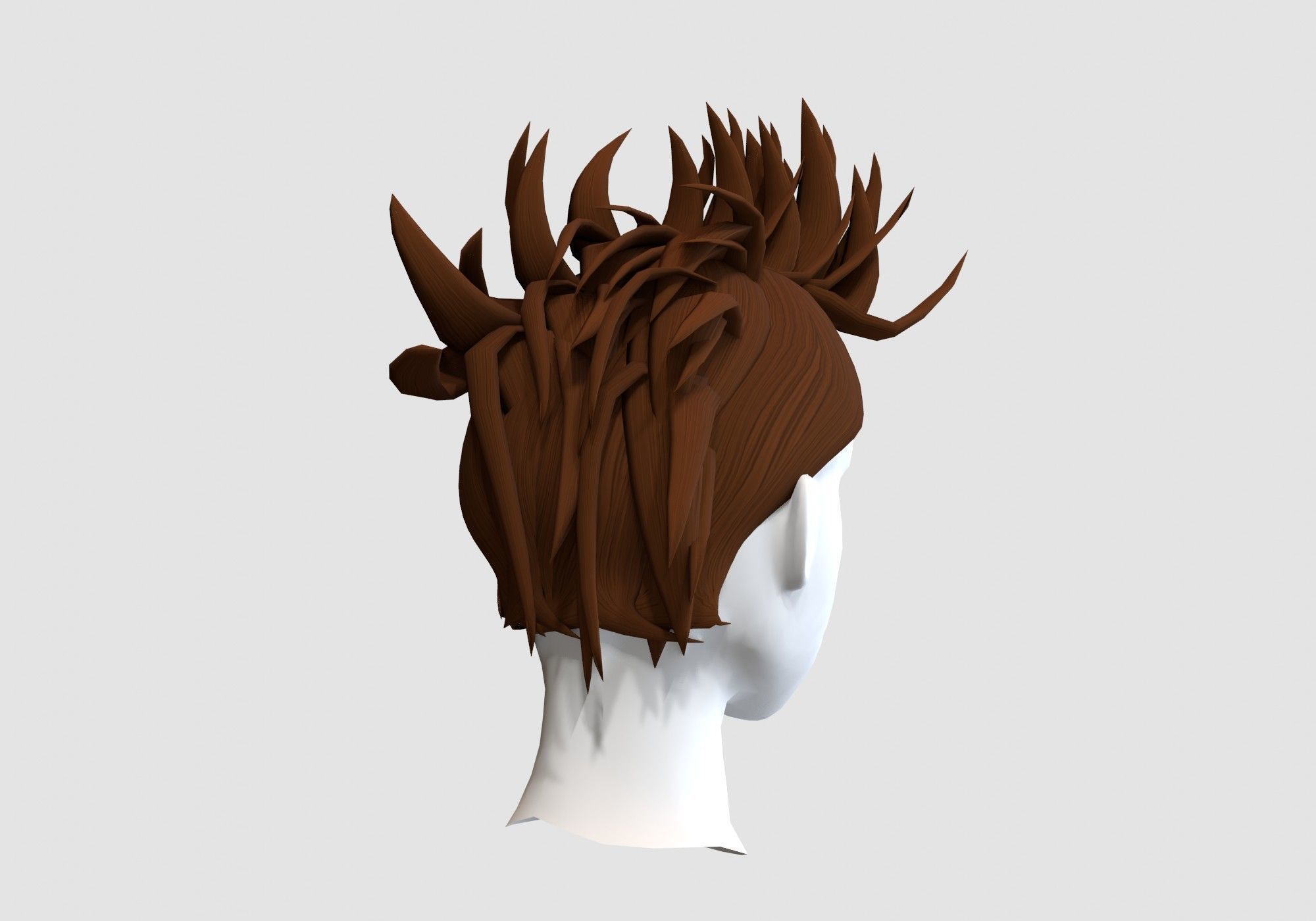 messy male hairstyle 3D model | CGTrader