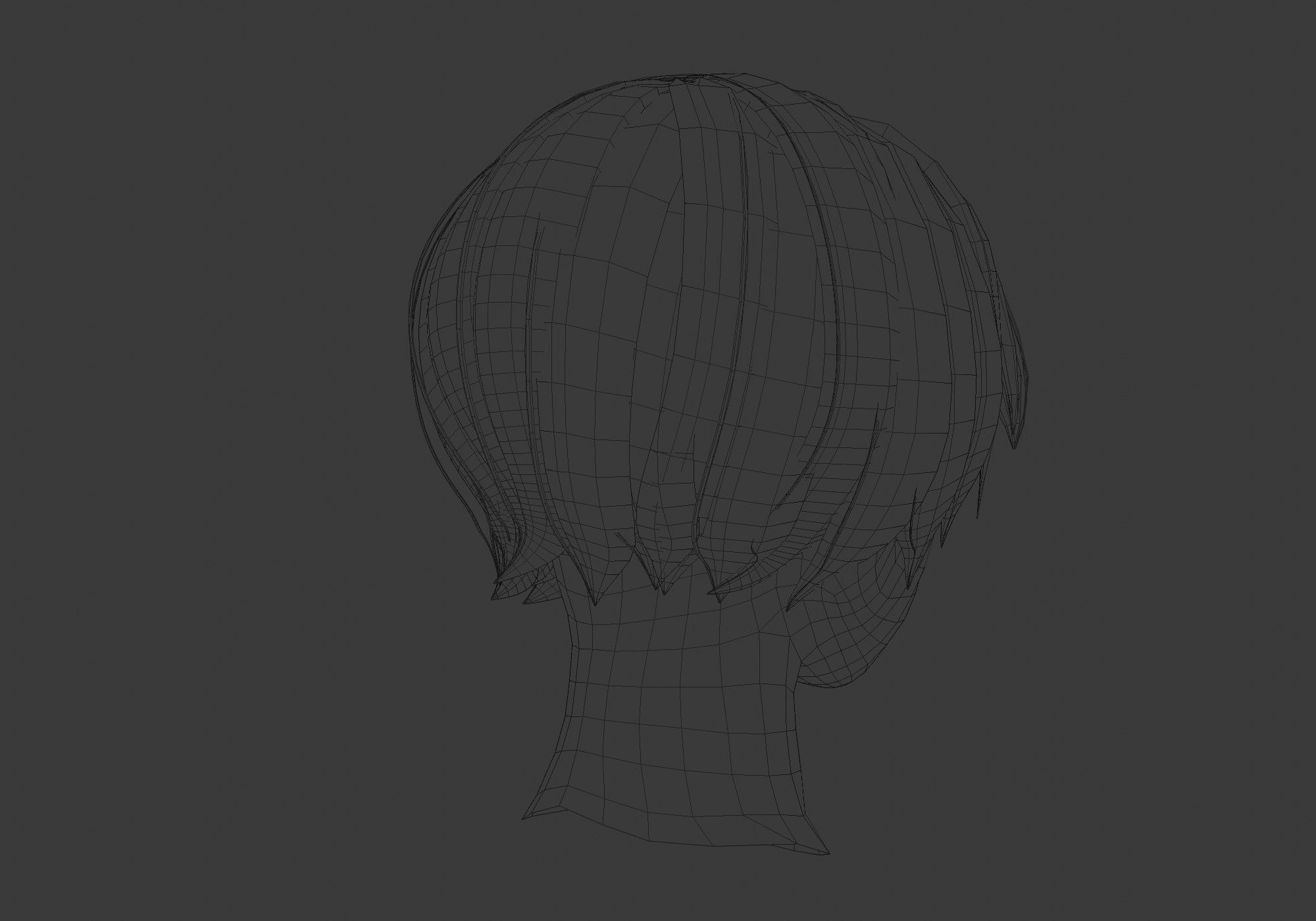 cartoon bangs hairstyle 3D model | CGTrader