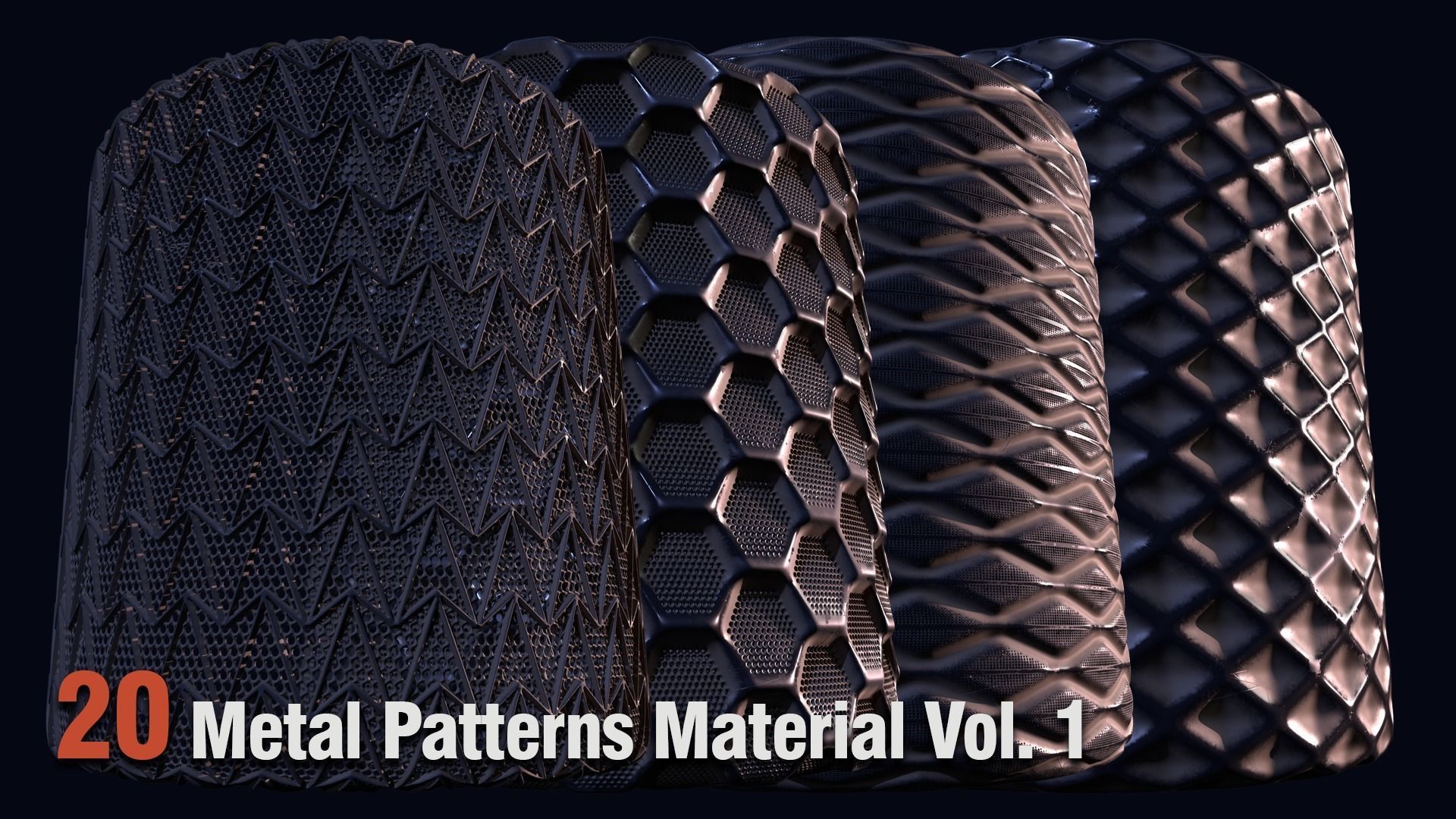 20 Metal Patterns PBR Material Texture | CGTrader