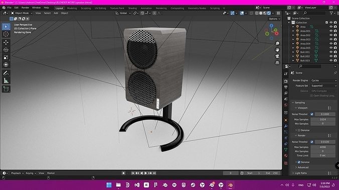 BASS Speaker free 3D model | CGTrader