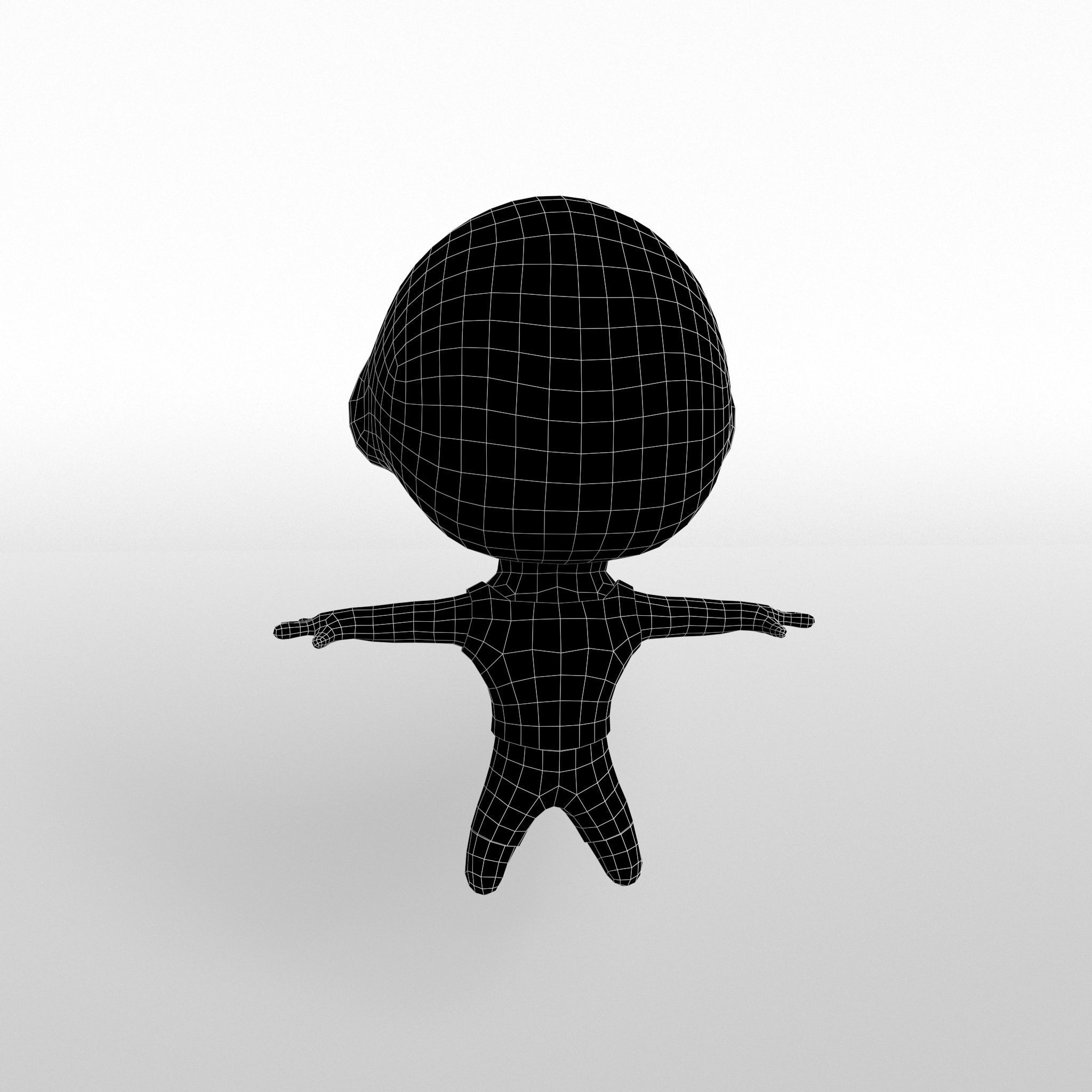 Cartoon Character Template free VR / AR / low-poly 3D model | CGTrader