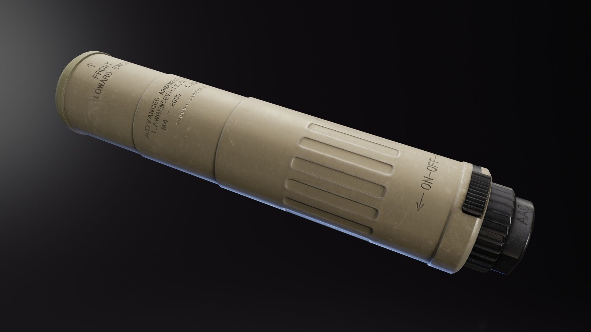 3D model AAC M4 2000 suppressor VR / AR / low-poly | CGTrader