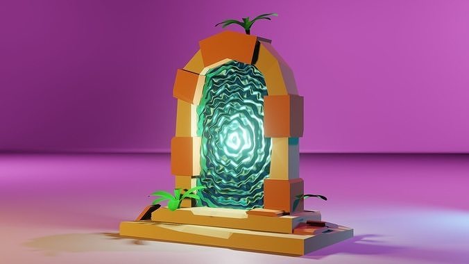 3D model Portal door with light in it VR / AR / low-poly | CGTrader