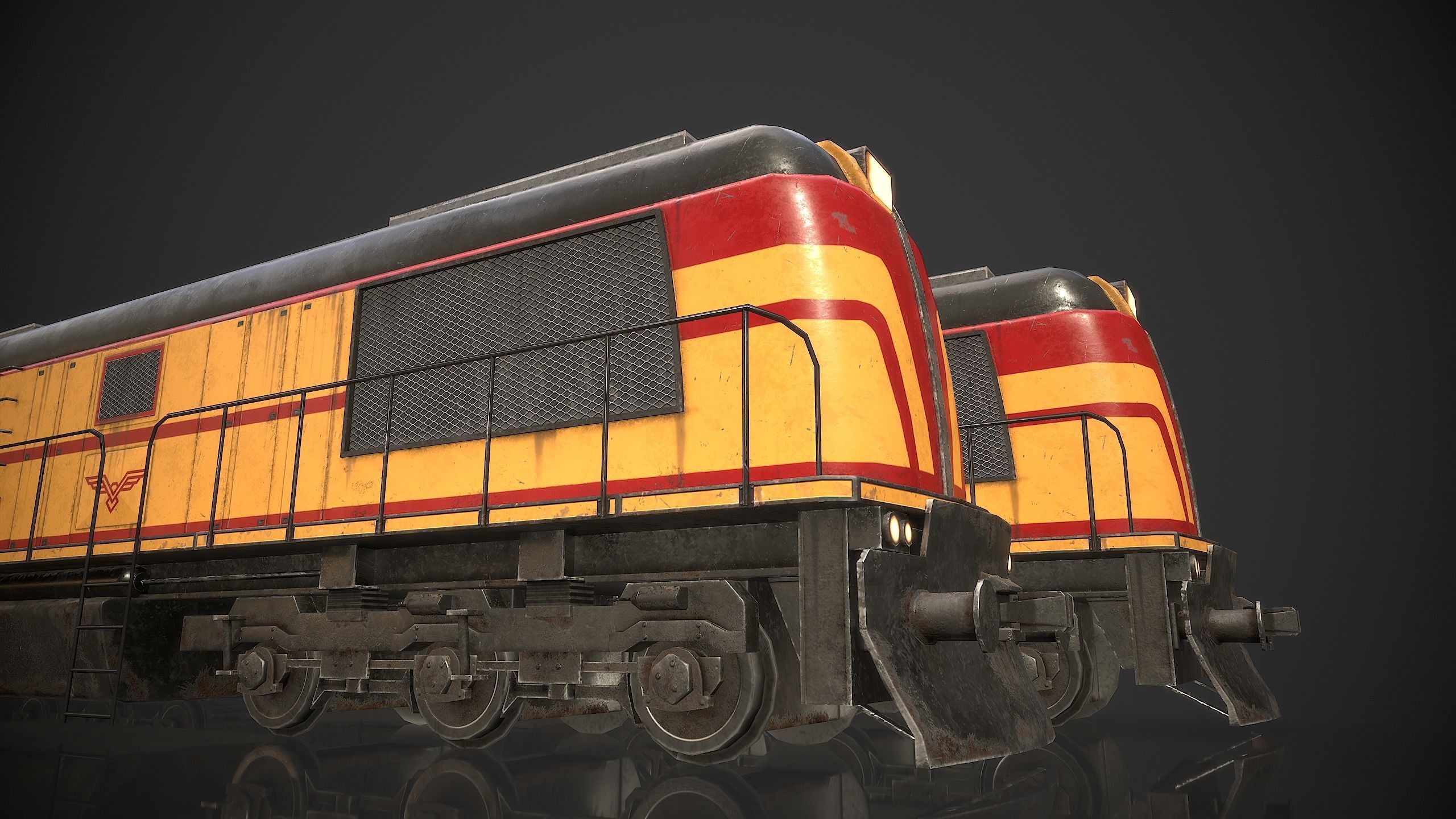 3D model American Locomotive videogame asset VR / AR / low-poly | CGTrader