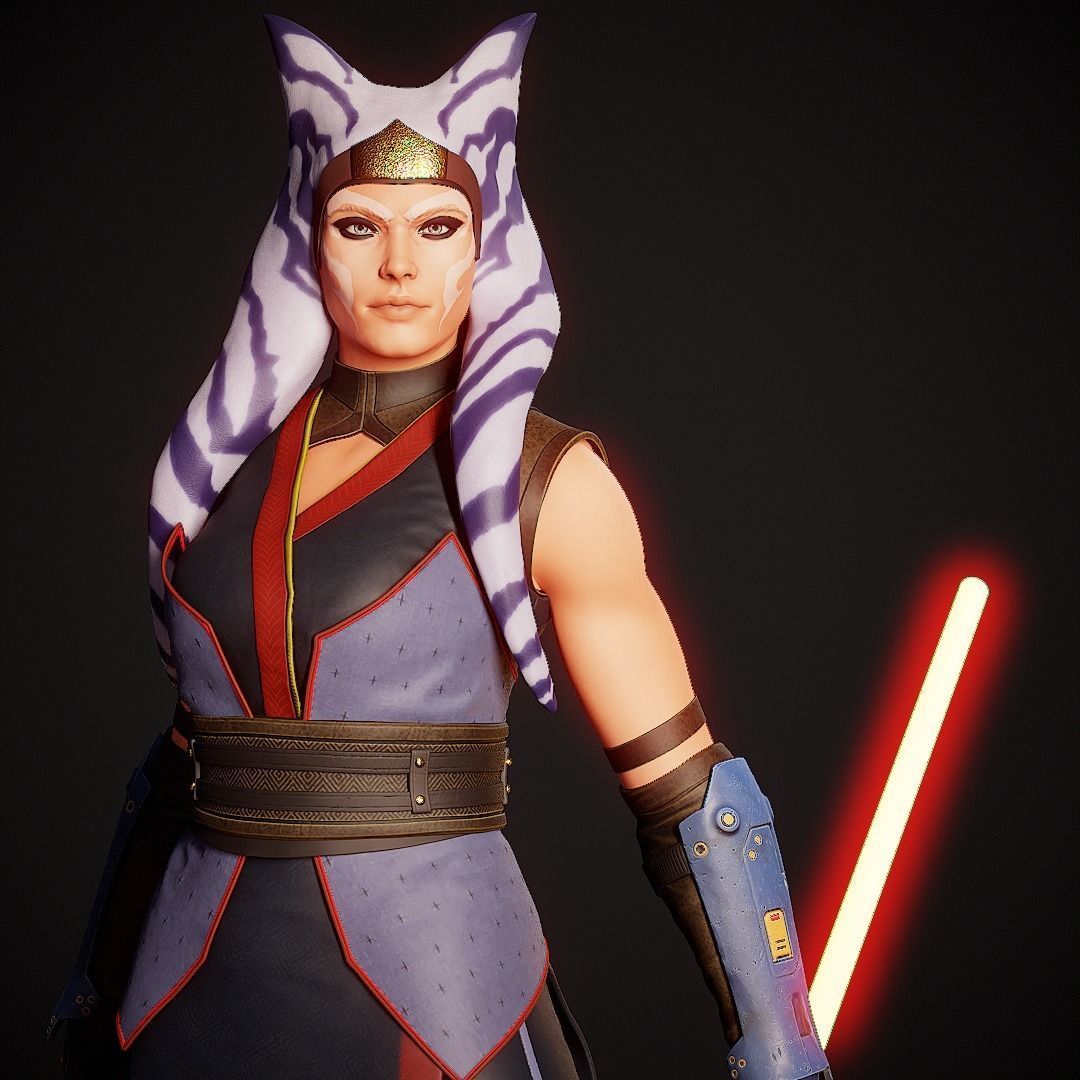 Togruta jedi Ahsoka Tano style 3D model 3D printable | CGTrader
