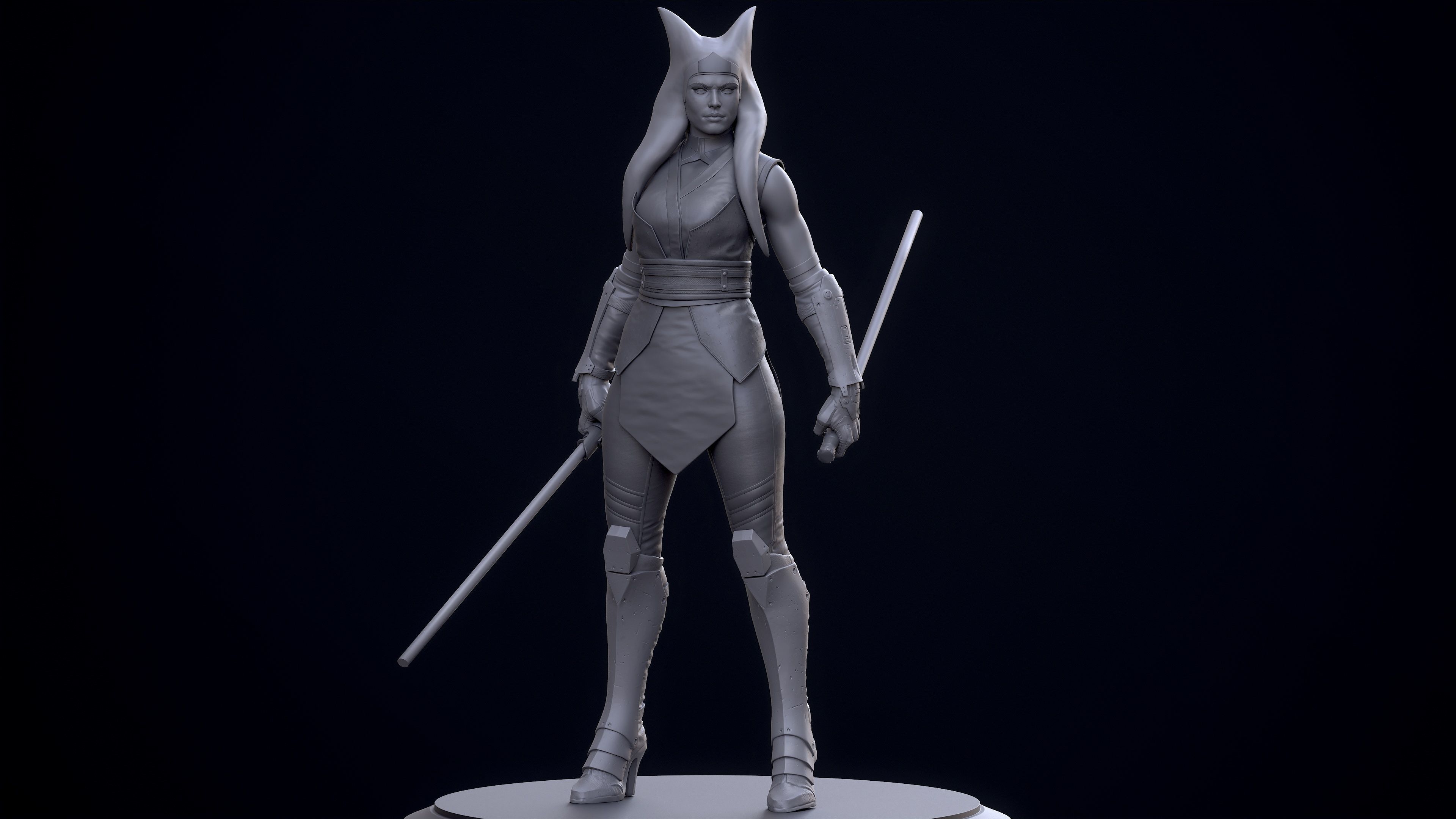 Togruta jedi Ahsoka Tano style 3D model 3D printable | CGTrader
