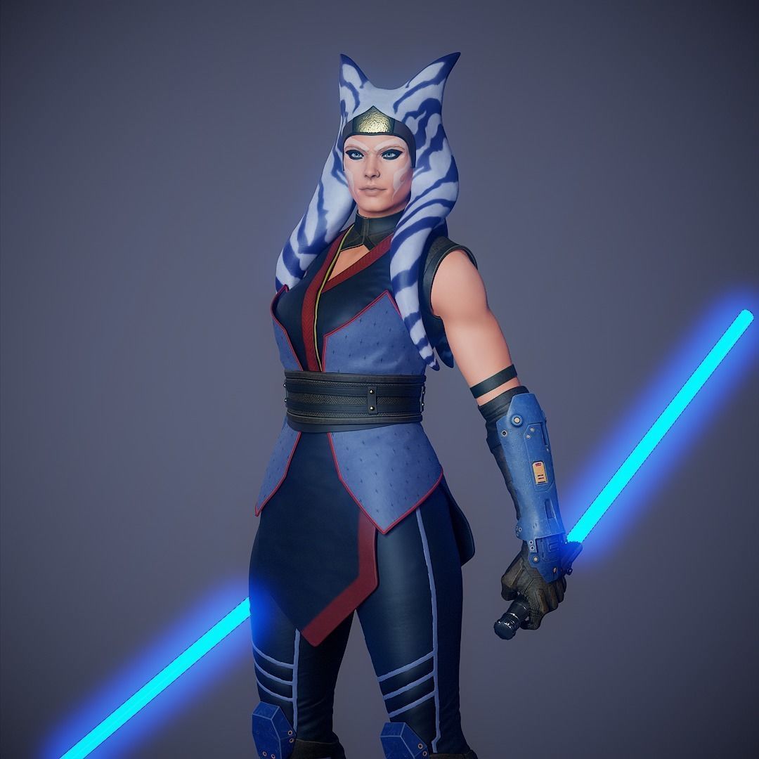 Togruta jedi Ahsoka Tano style 3D model 3D printable | CGTrader
