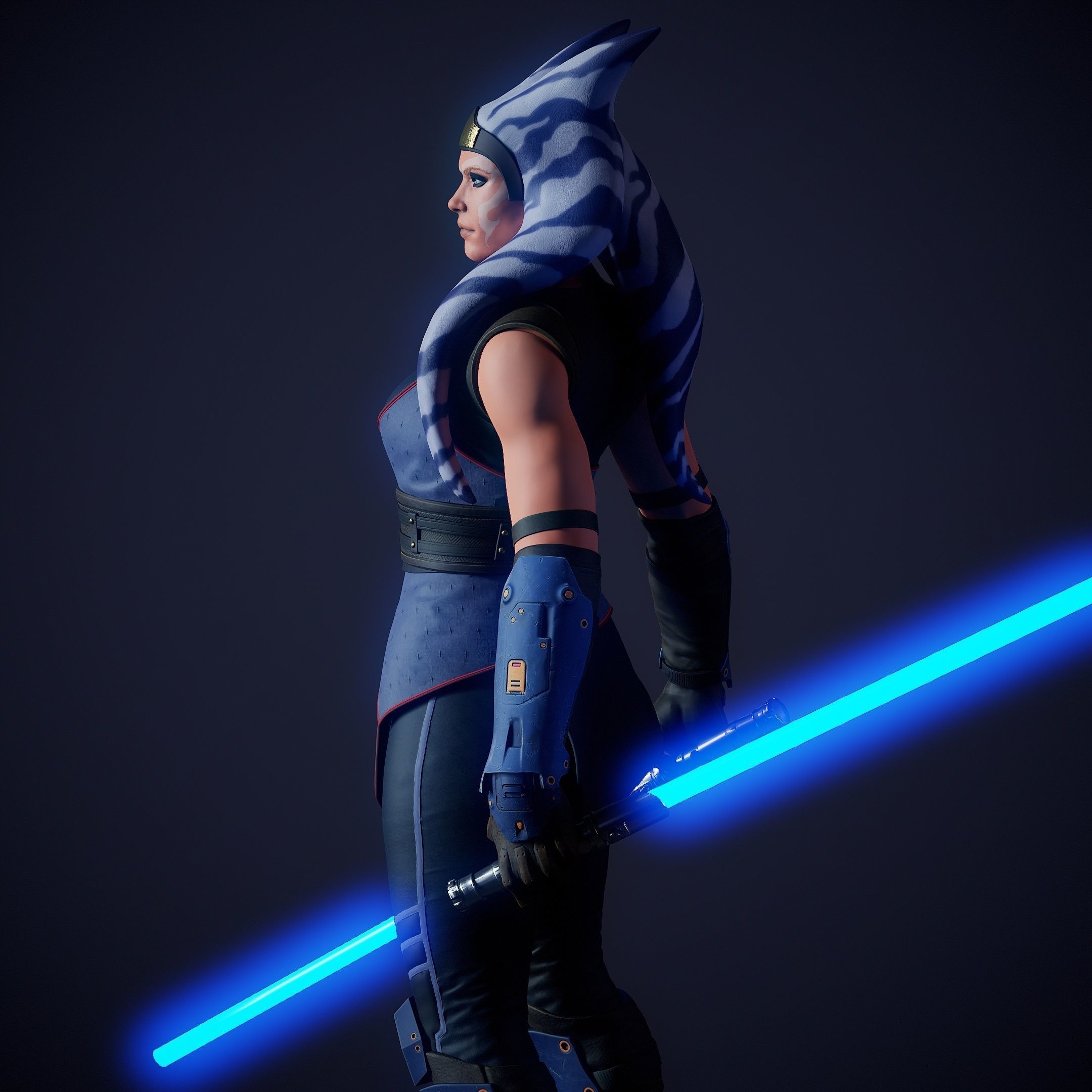 Togruta jedi Ahsoka Tano style 3D model 3D printable | CGTrader