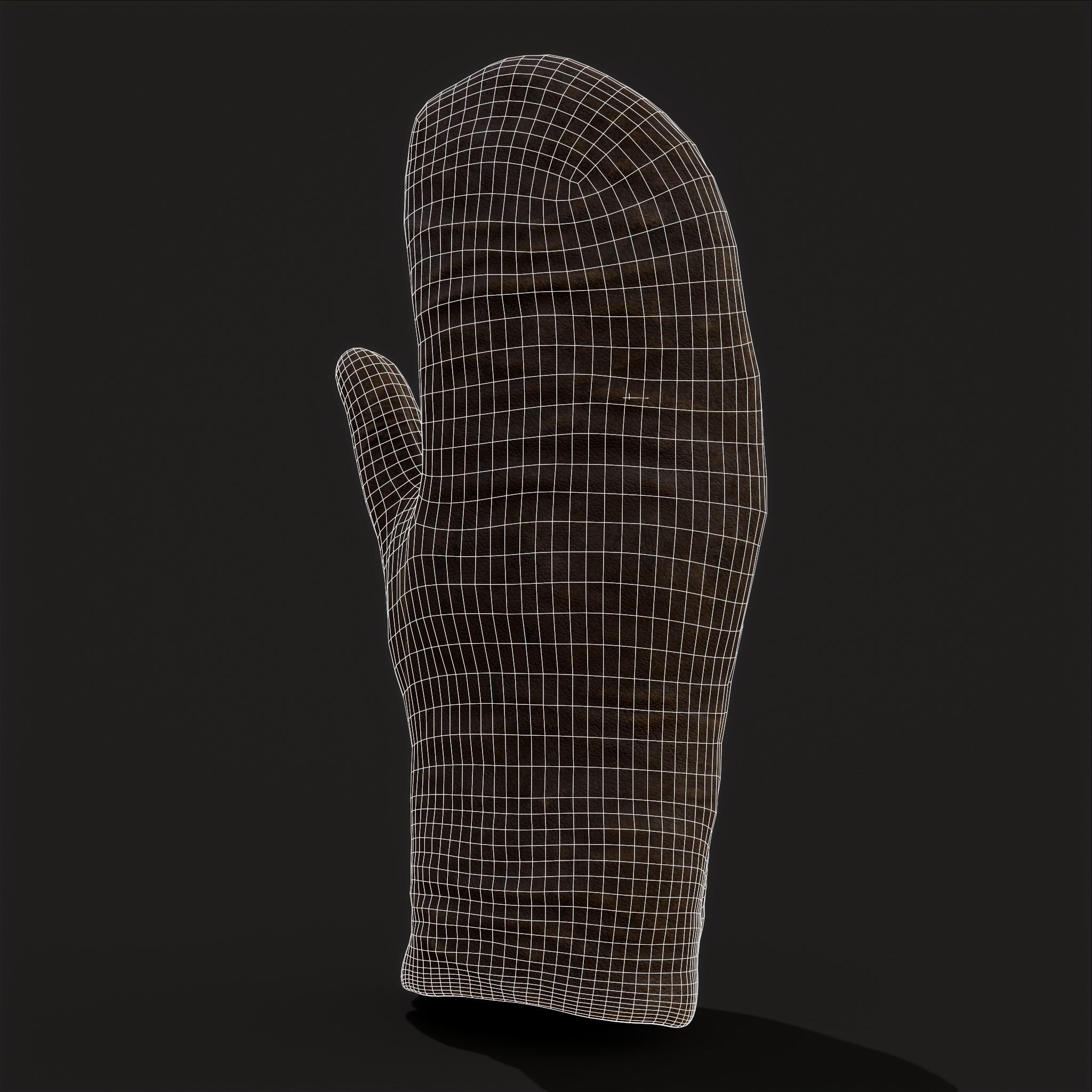 3D model Old Worn Leather Mitten VR / AR / low-poly | CGTrader