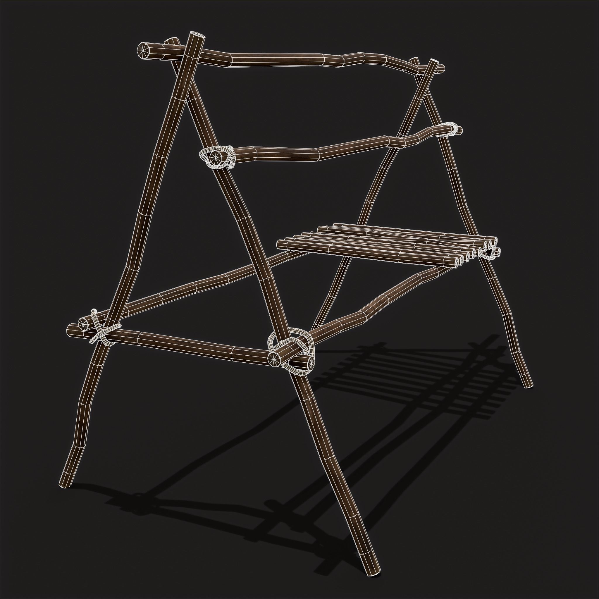 3D model Rustic Native American Chippewa Kitchen VR / AR / low-poly ...