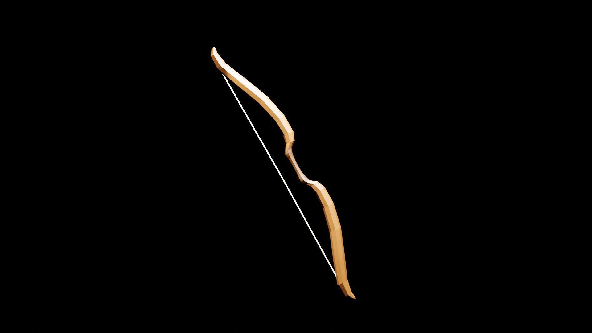 3D model Lowpoly Rigged Recurve Bow VR / AR / low-poly | CGTrader