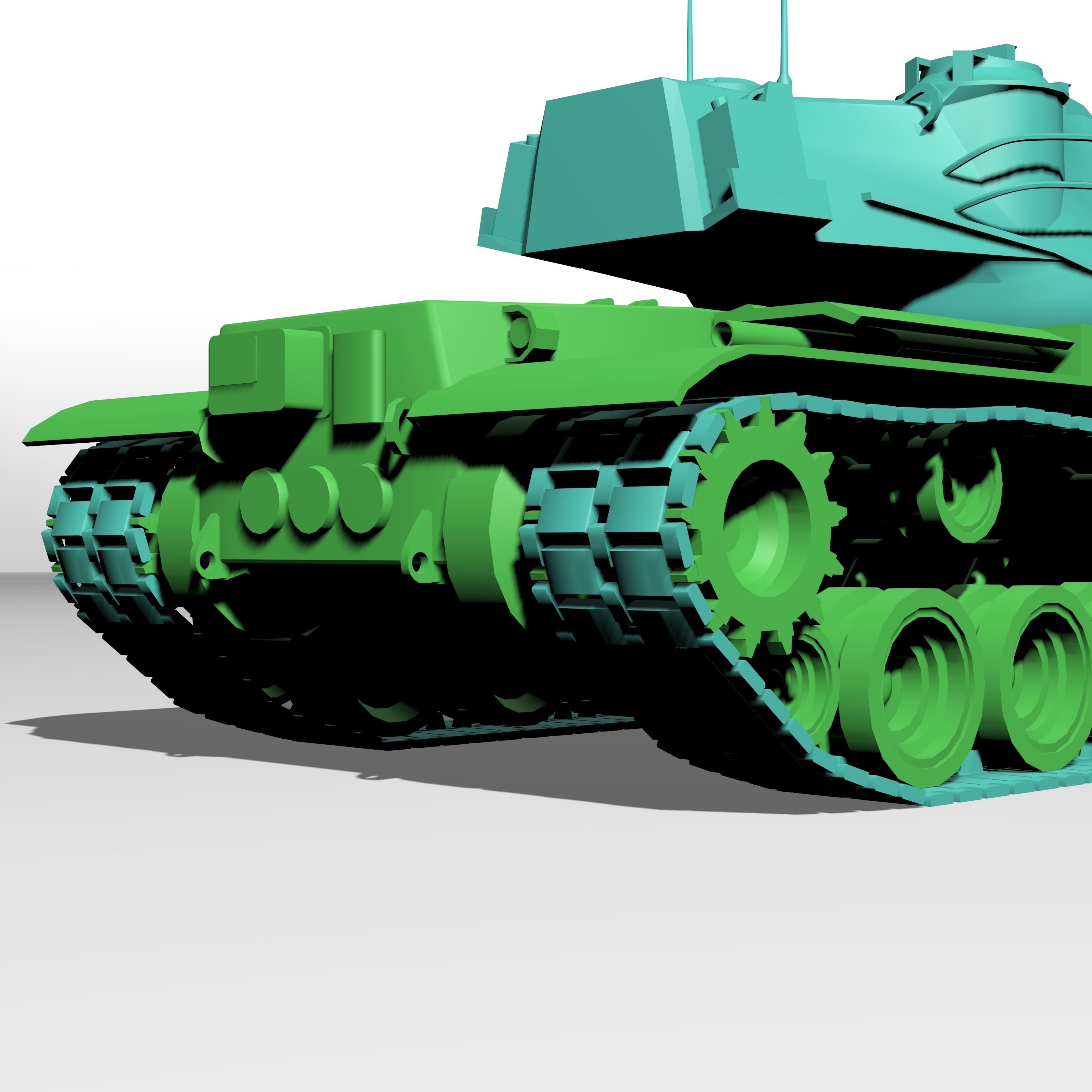 3D model M47 Patton Tank VR / AR / low-poly | CGTrader