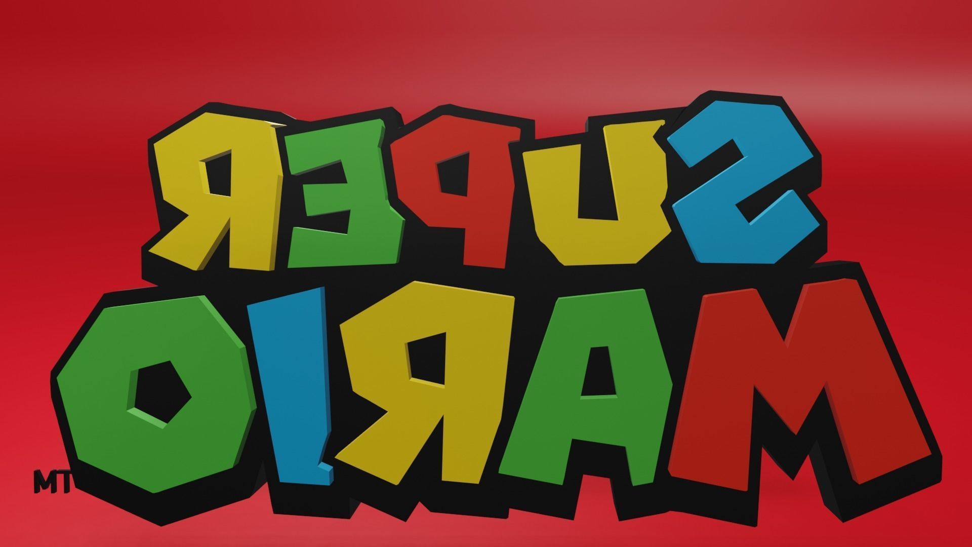 3D model 3D SUPER MARIO LOGO VR / AR / low-poly | CGTrader