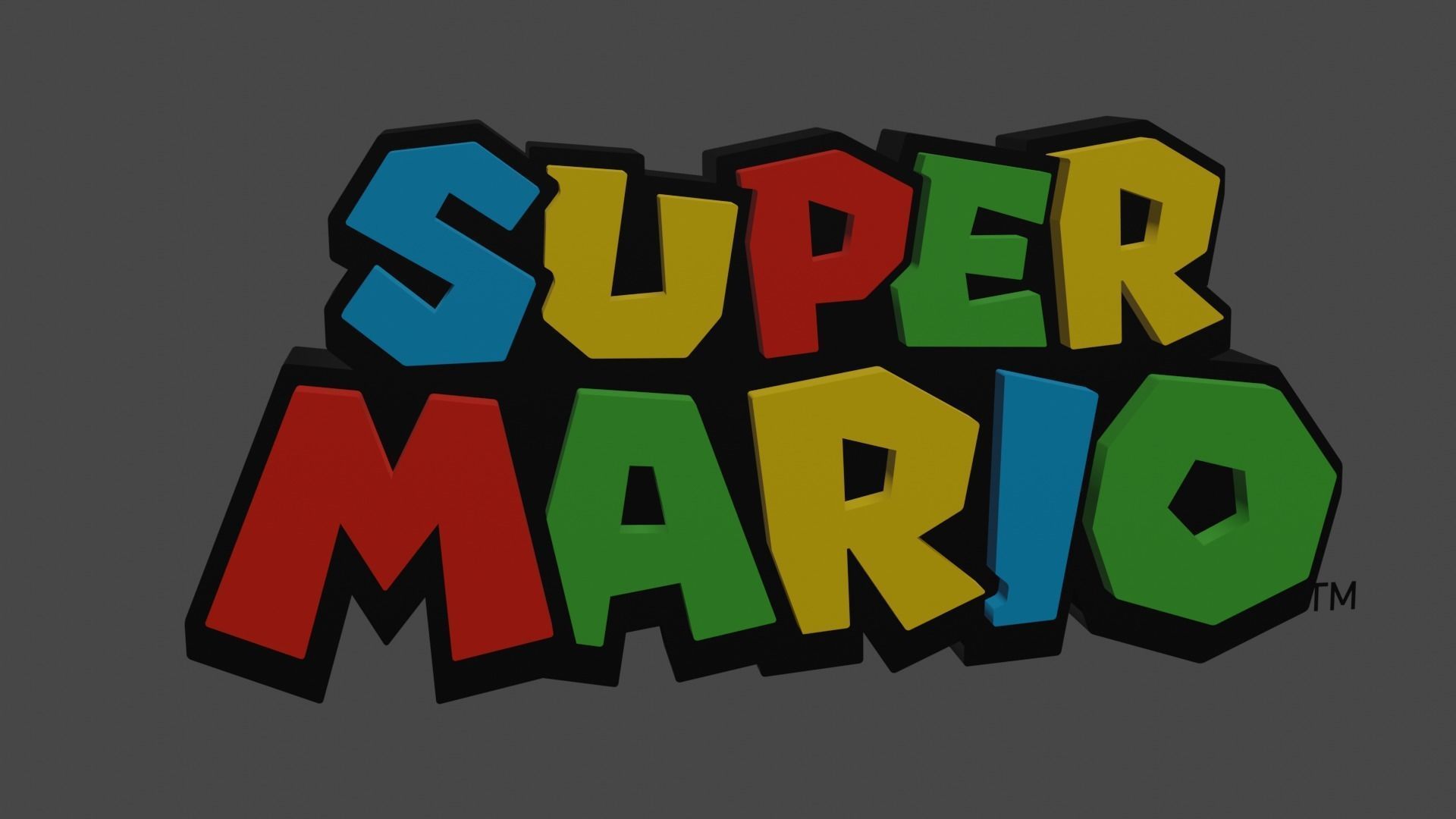 3D model 3D SUPER MARIO LOGO VR / AR / low-poly | CGTrader
