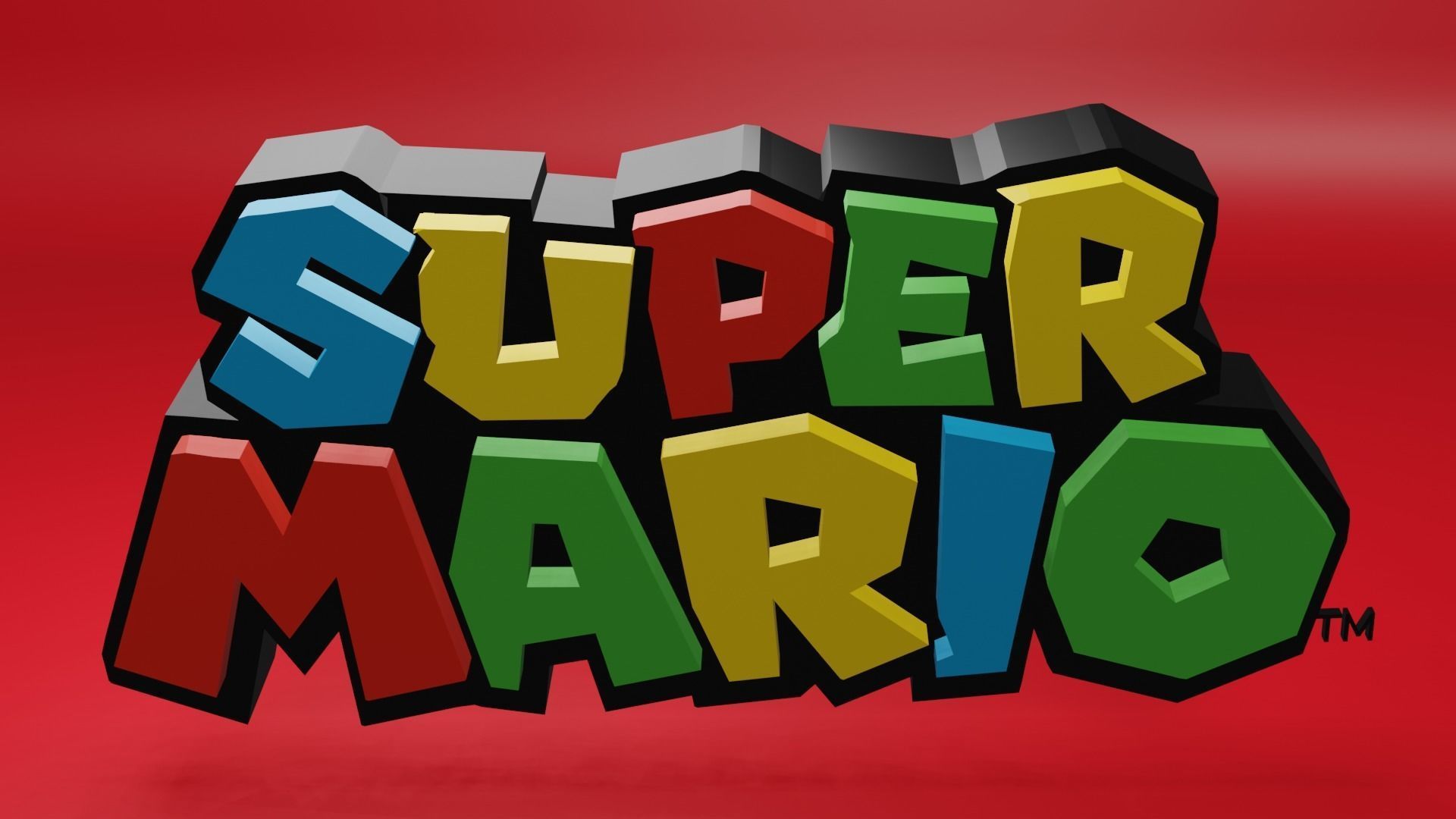 3D model 3D SUPER MARIO LOGO VR / AR / low-poly | CGTrader