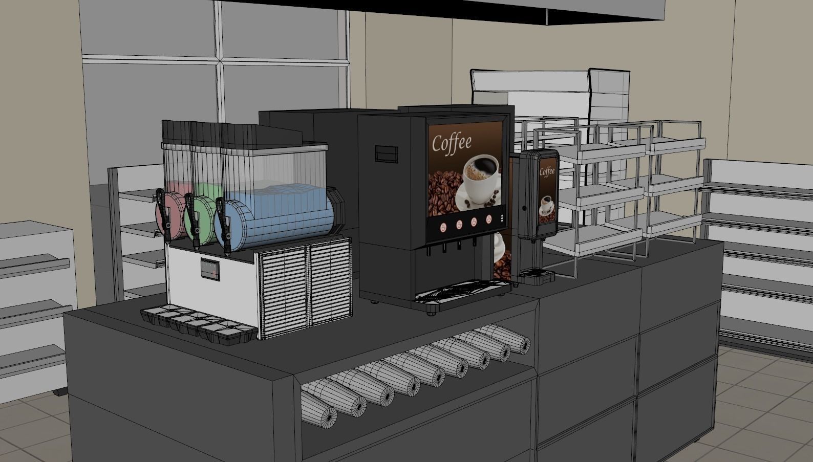 Convenience Store 1 3D model | CGTrader