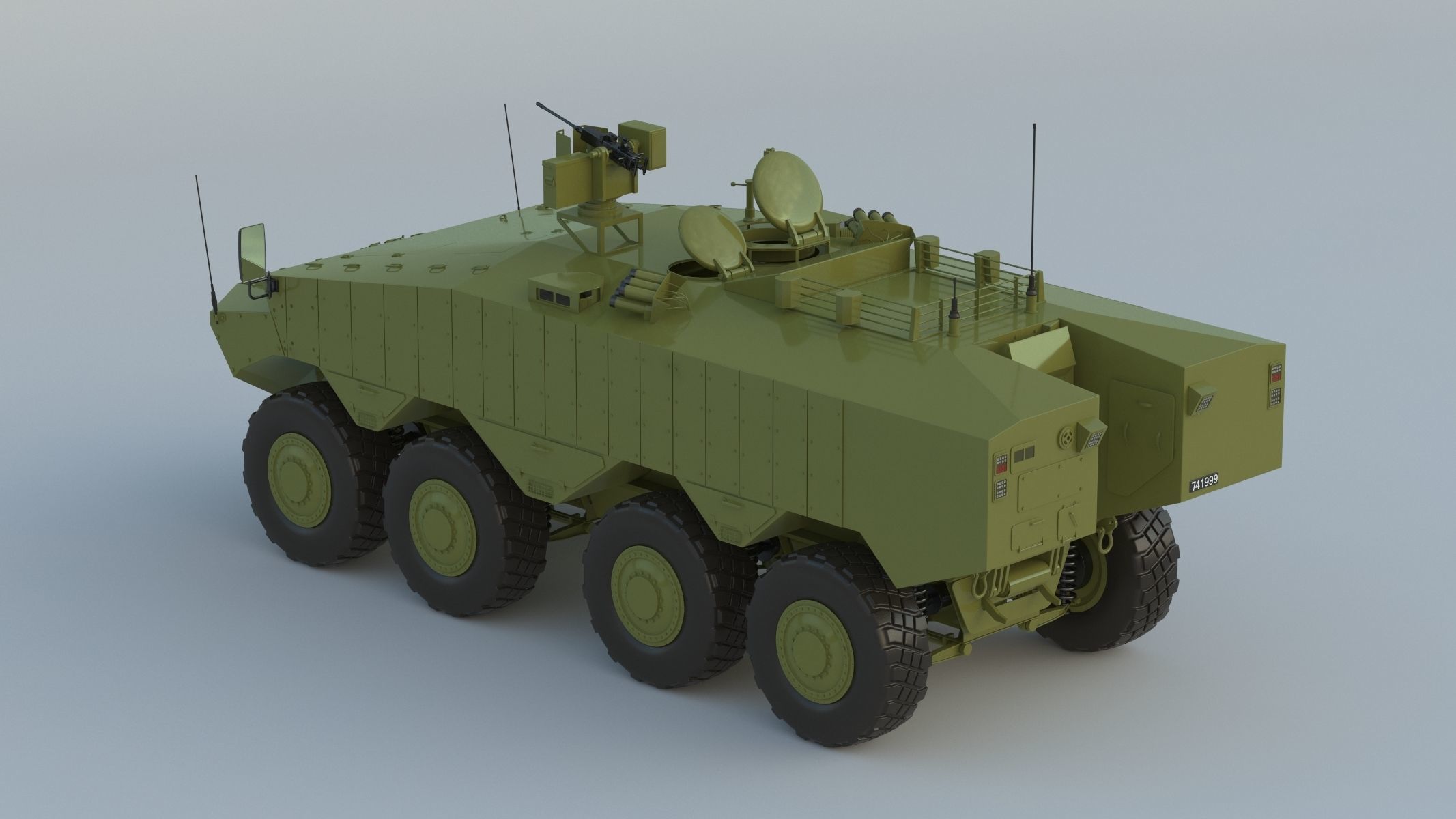 Eitan 8x8 APC Armoured Fighting Vehicle 3D model | CGTrader