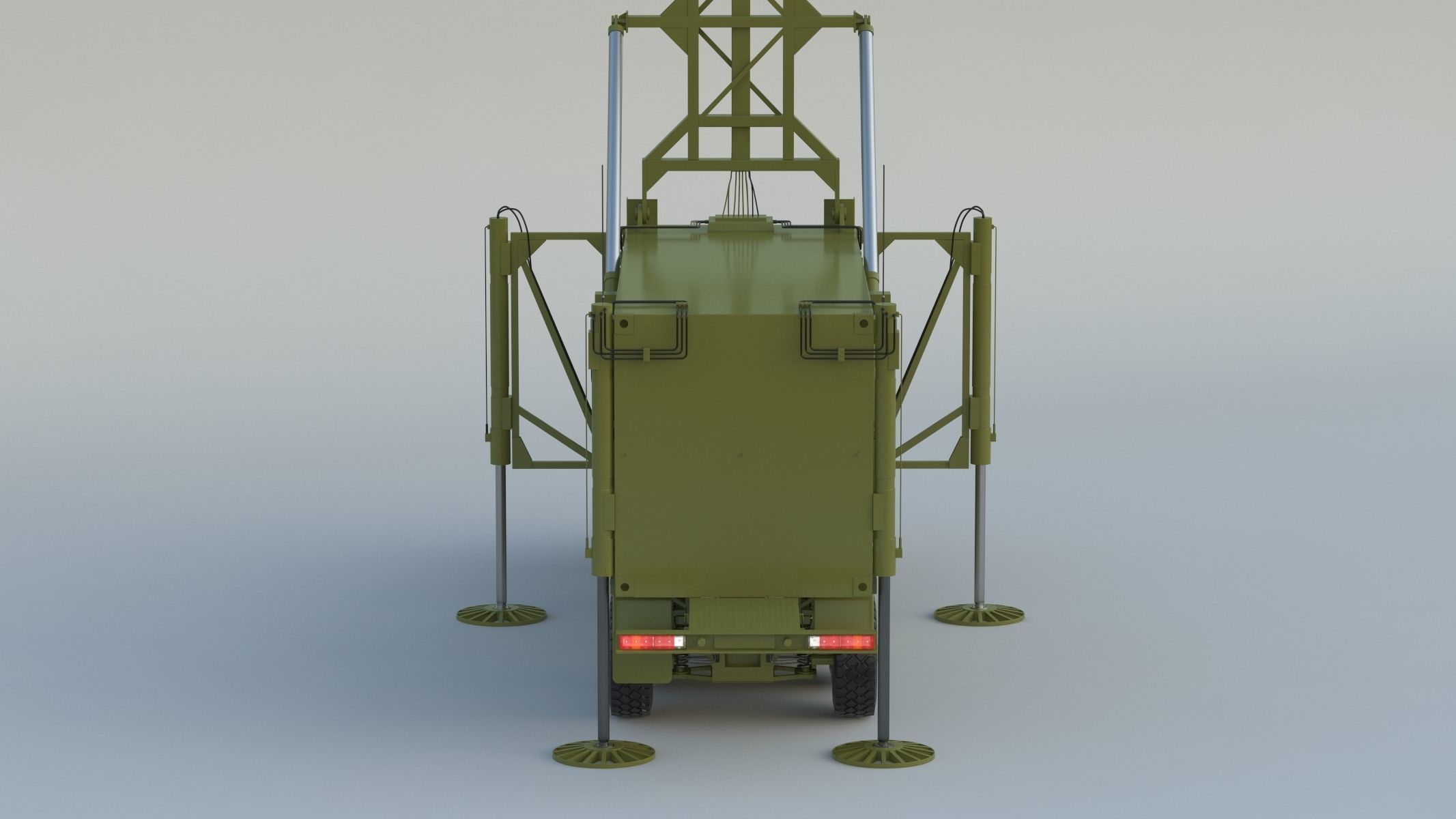 Mobile Tracking Radar Truck 3D model | CGTrader