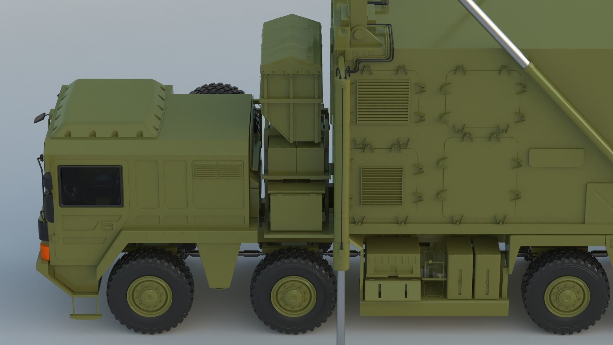 Mobile Tracking Radar Truck 3D model | CGTrader