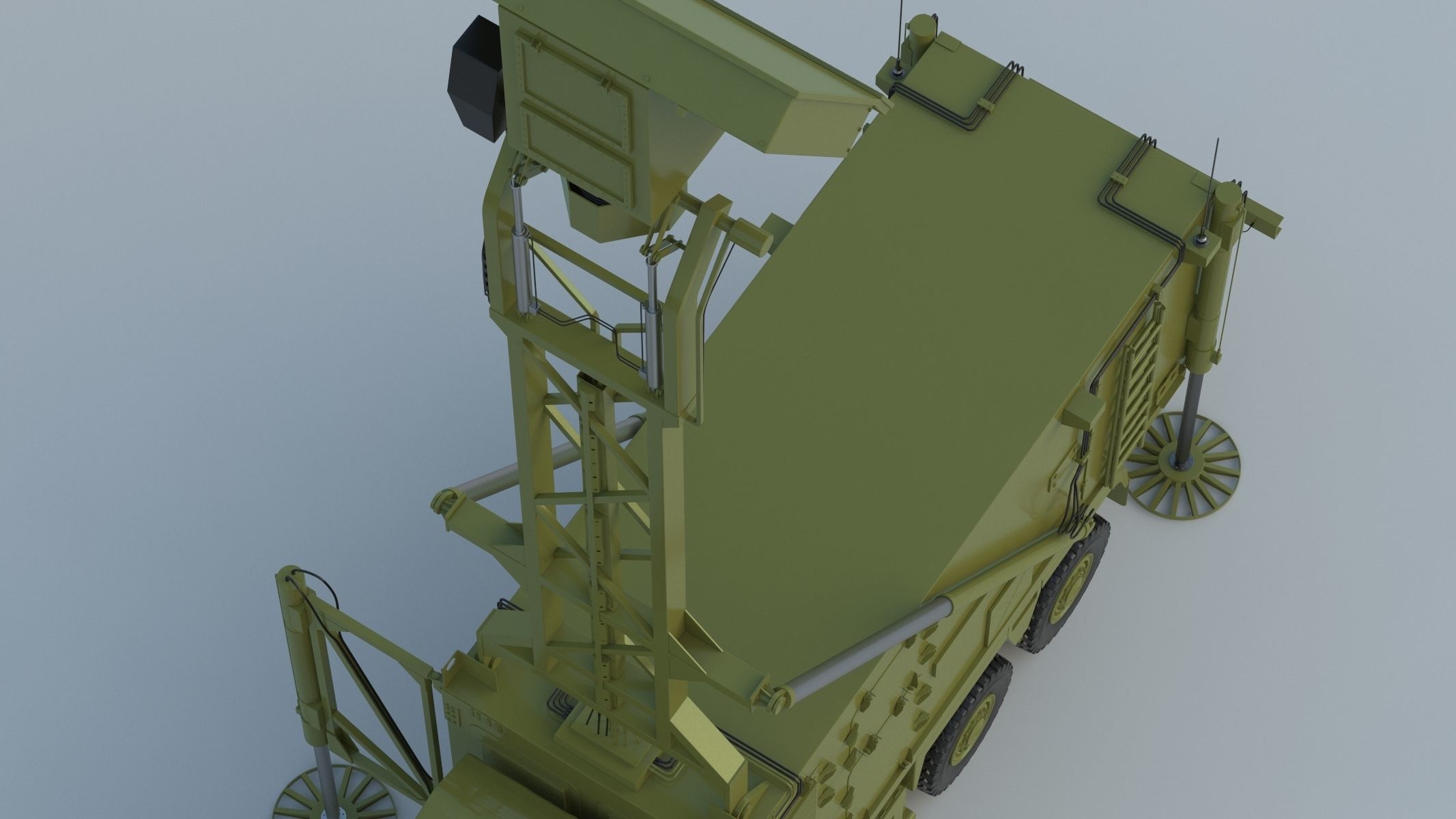 Mobile Tracking Radar Truck 3D model | CGTrader