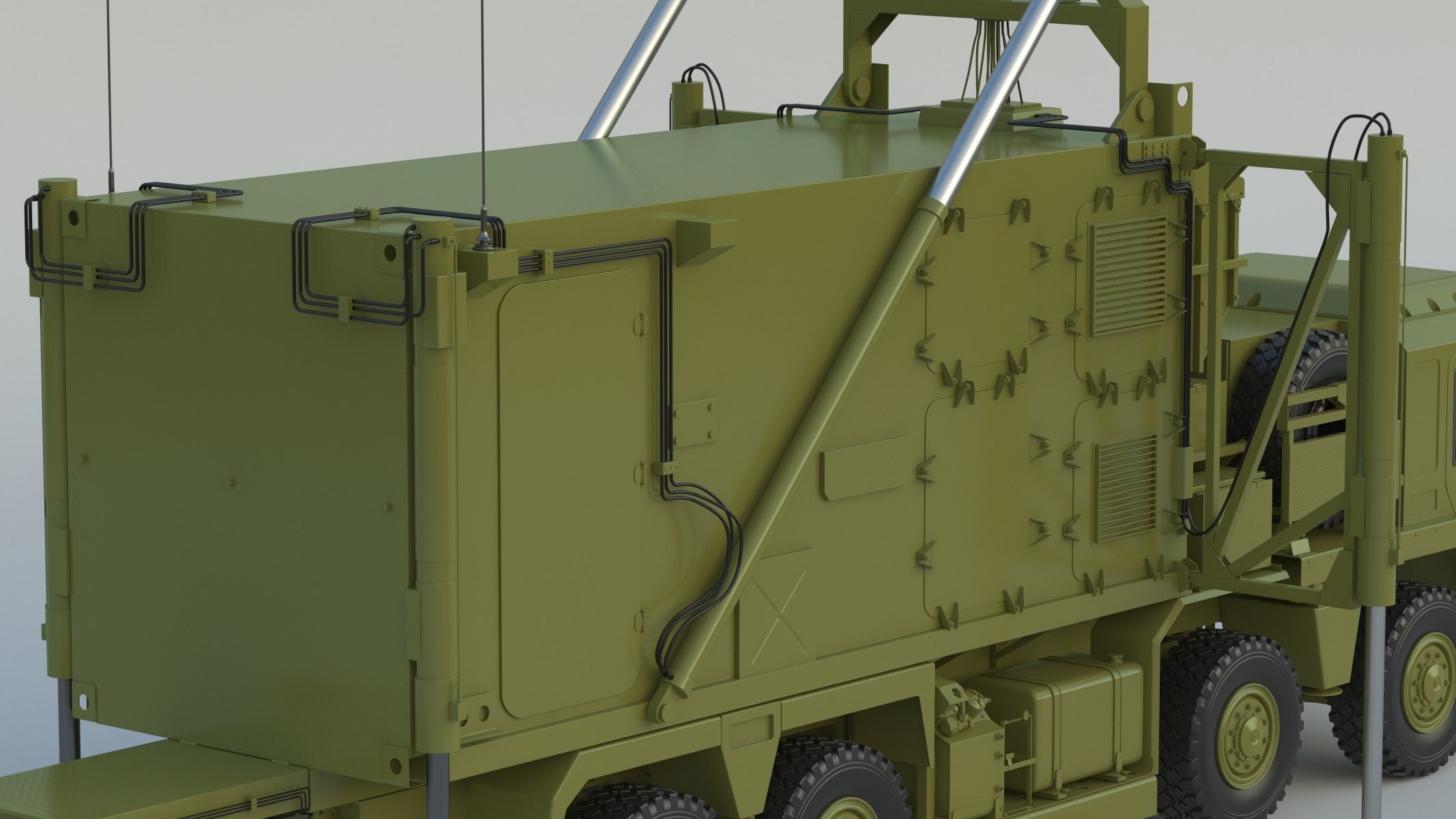 Mobile Tracking Radar Truck 3D model | CGTrader