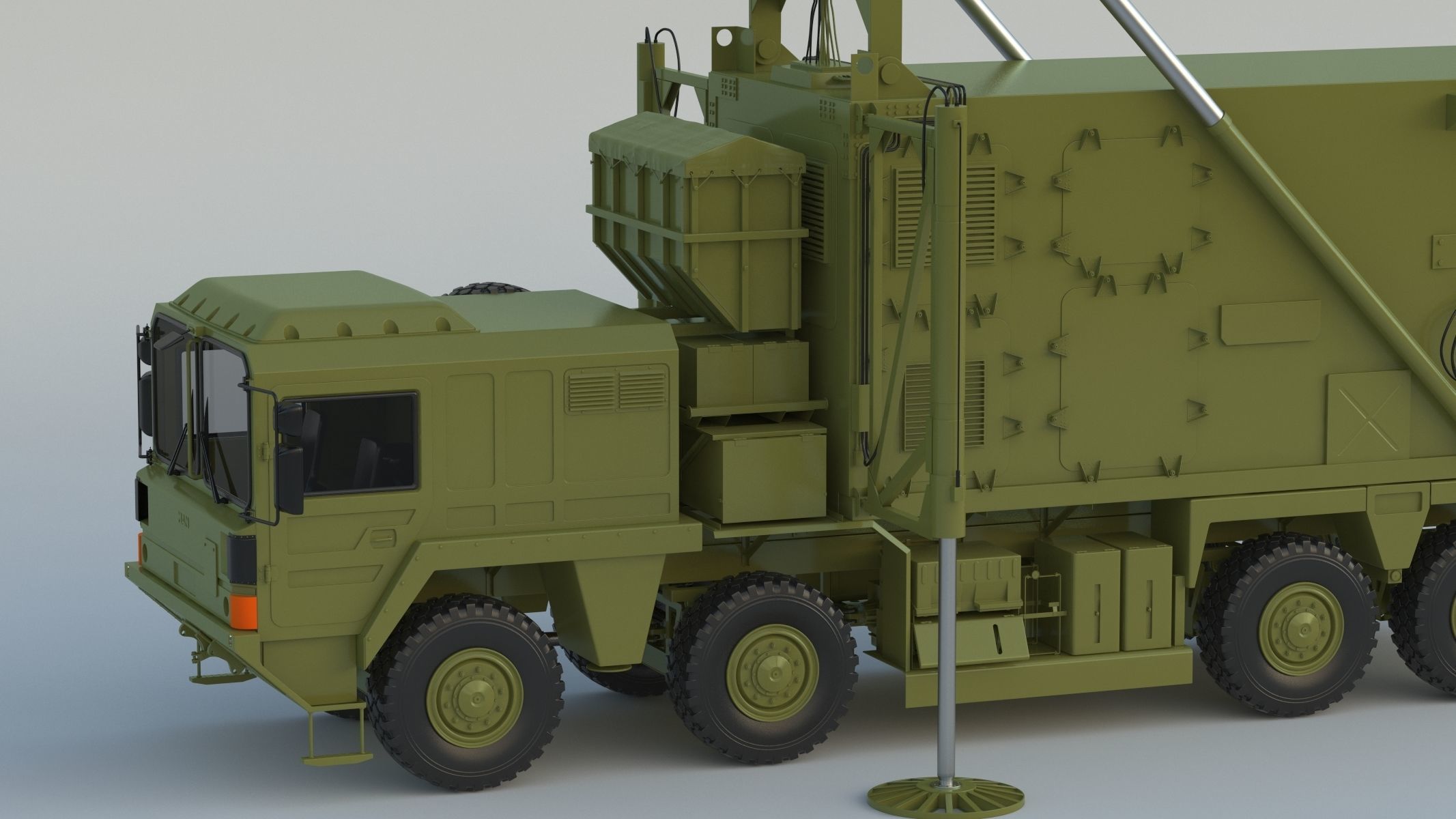 Mobile Tracking Radar Truck 3D model | CGTrader