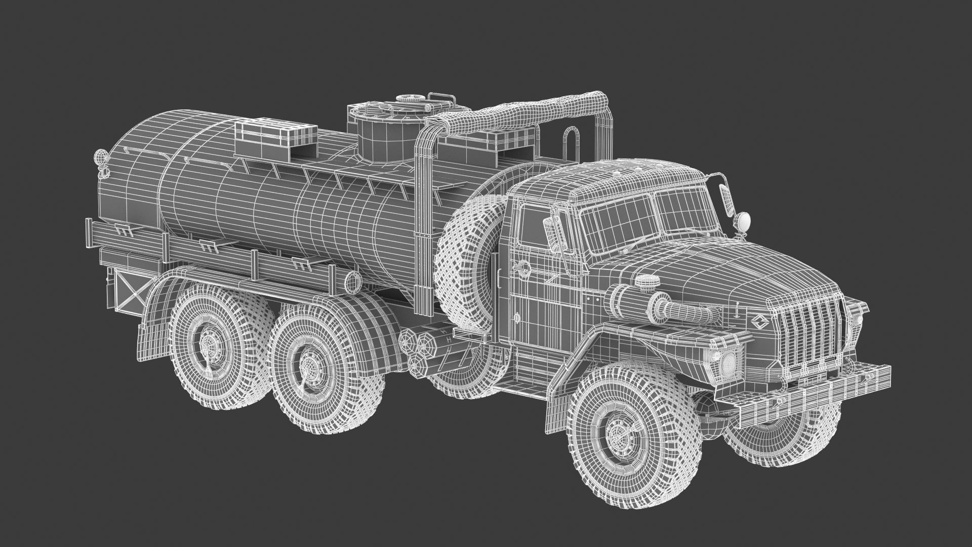 Ural-4320 Tanker 3D model | CGTrader