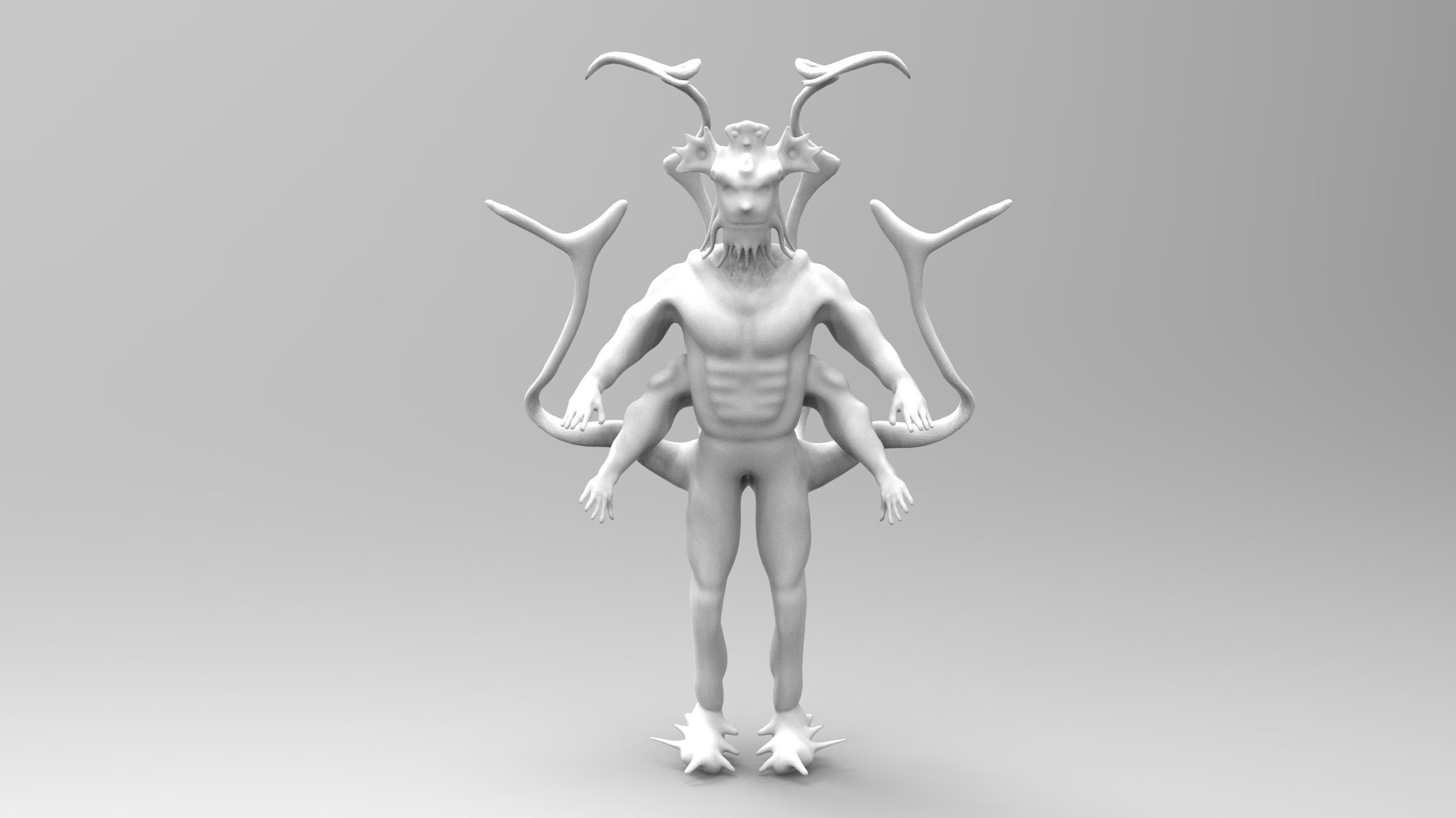Four Arm Devil free 3D model | CGTrader