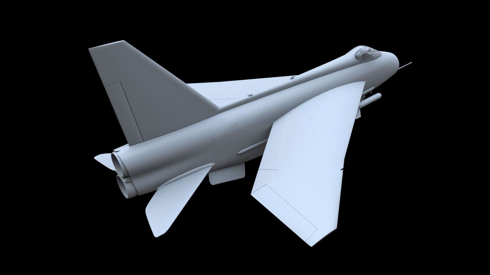 English Electric Lightning F6 free VR / AR / low-poly 3D model | CGTrader