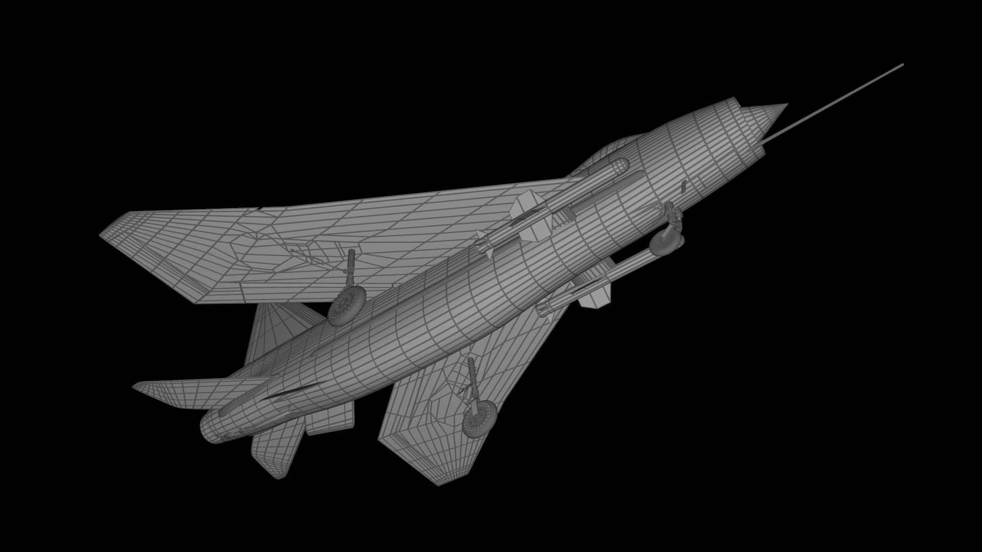English Electric Lightning F6 free VR / AR / low-poly 3D model | CGTrader