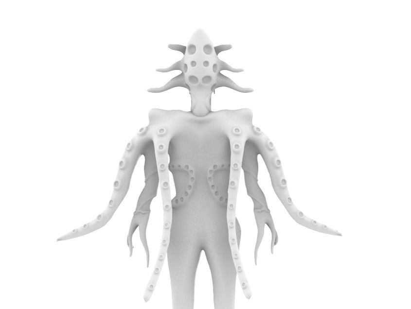 Female Human-Octopus Creature 3D model | CGTrader
