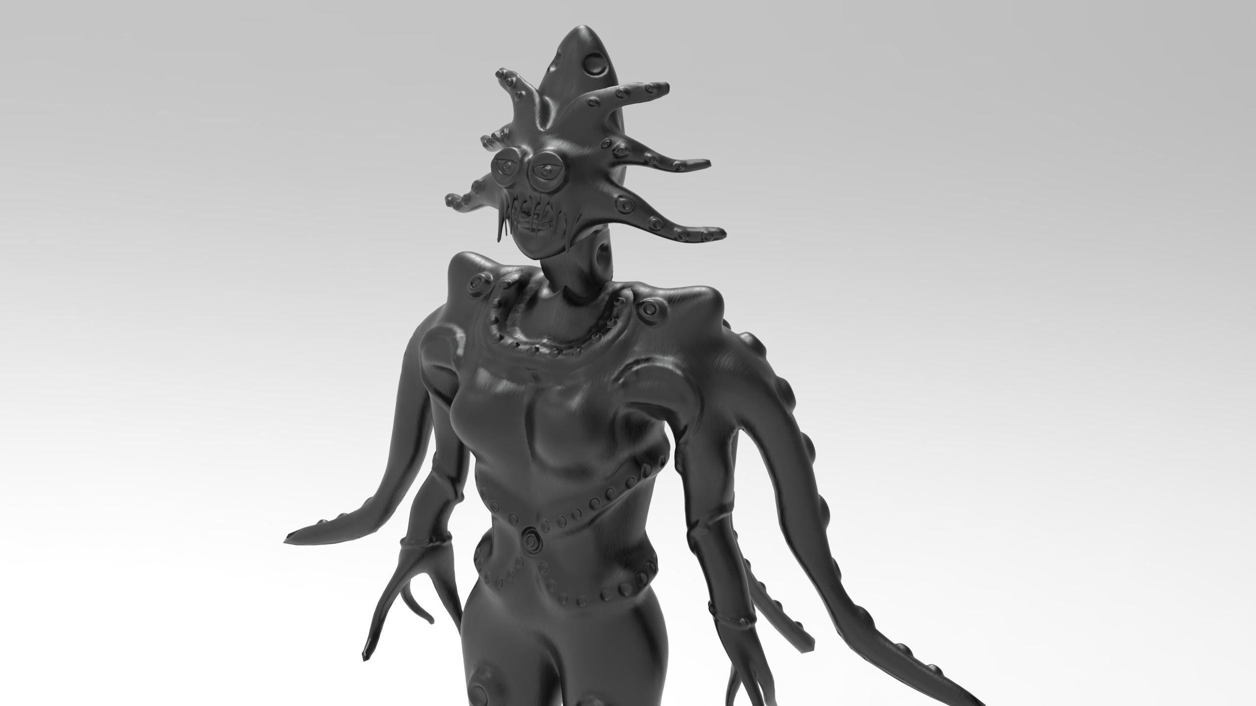 Female Human-Octopus Creature 3D model | CGTrader