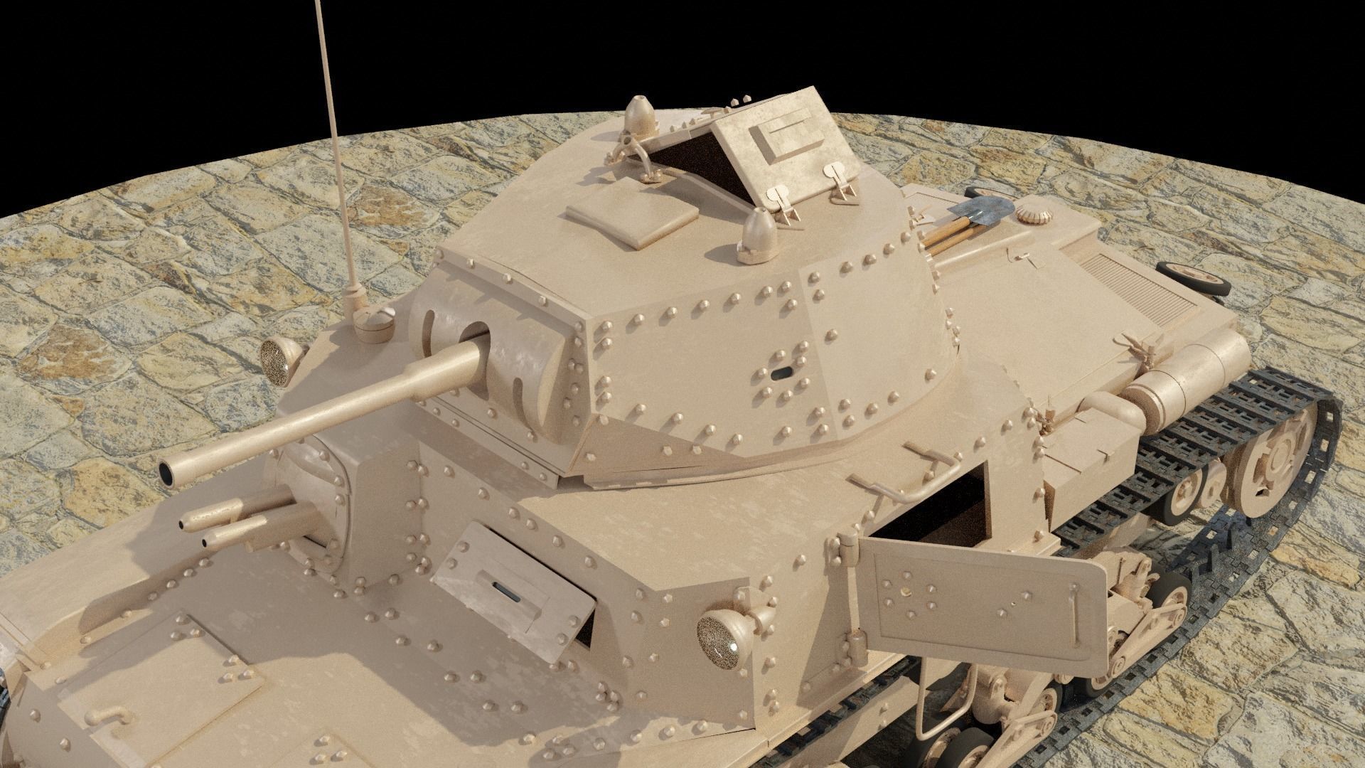 Carro armato M13 40 free 3D model | CGTrader